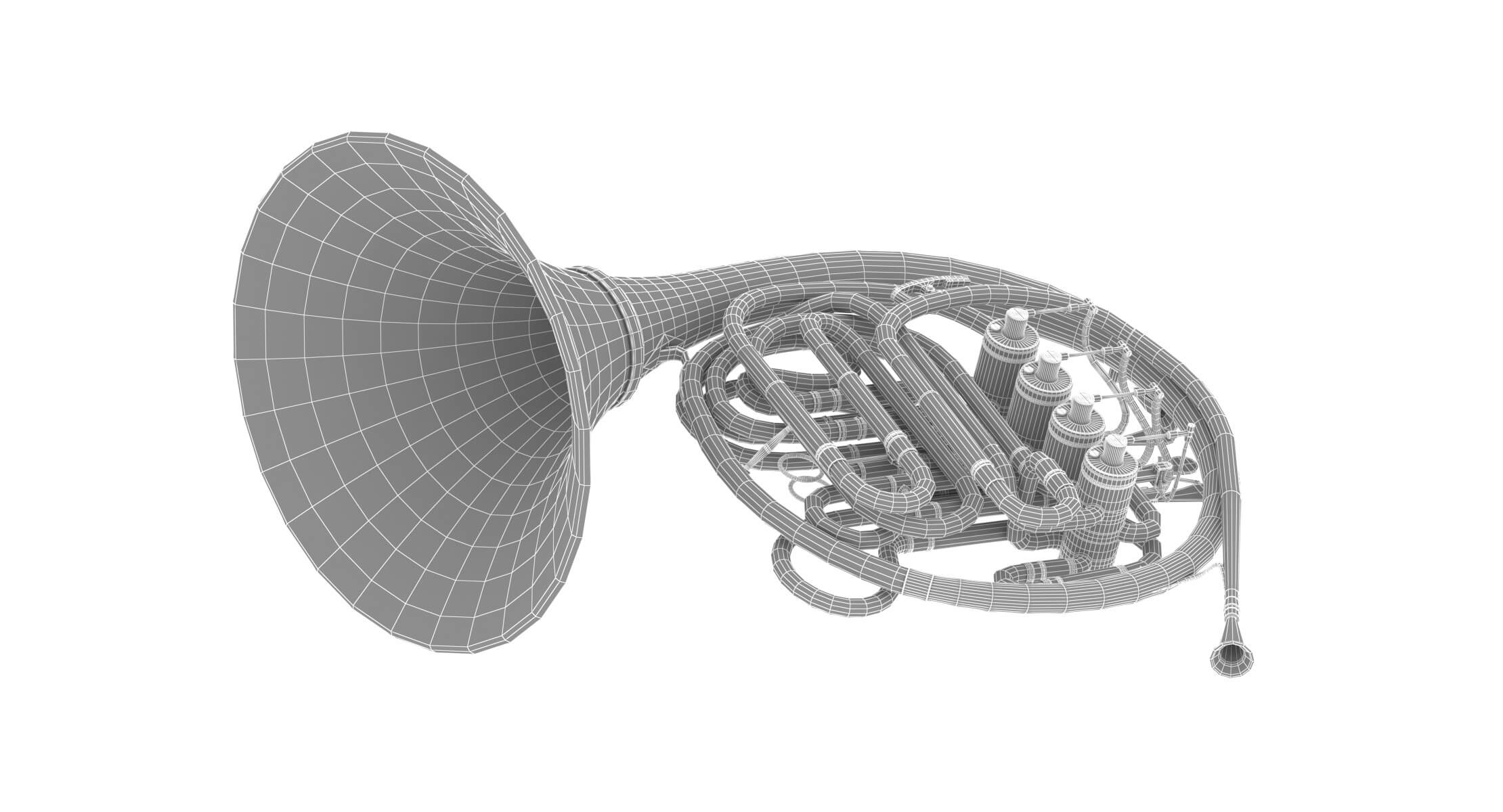 French Horn - 3D Model by frezzy
