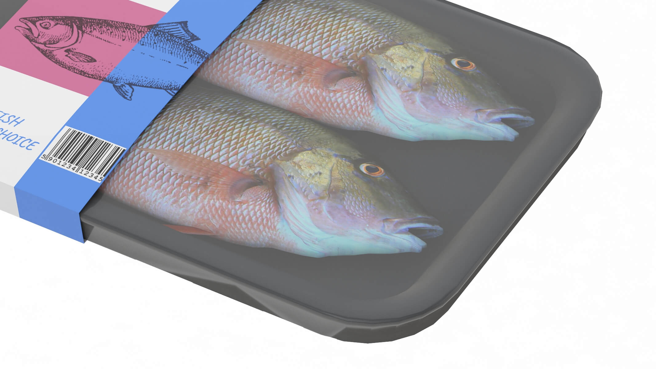 Frozen Fish Low Poly - 3D Model by frezzy