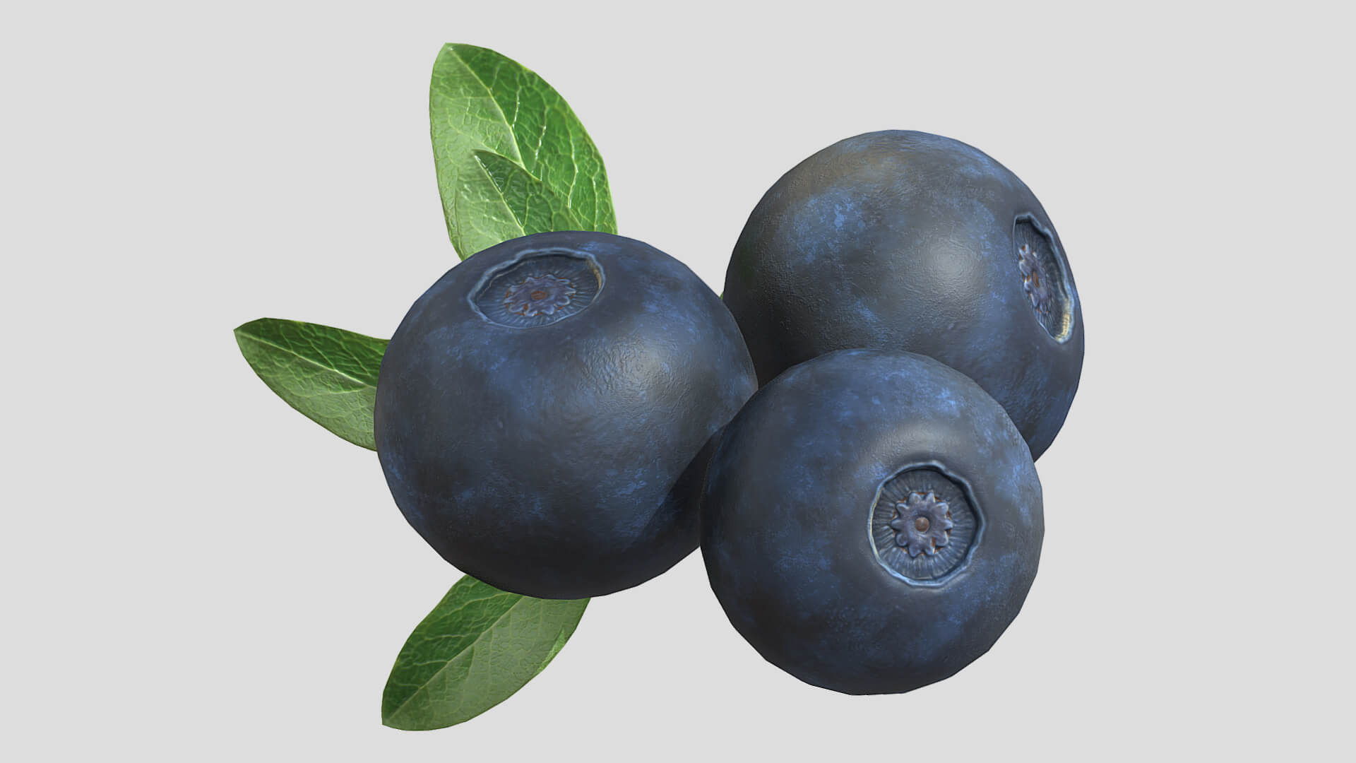 Fruit Bilberry Low Poly - 3D Model by frezzy
