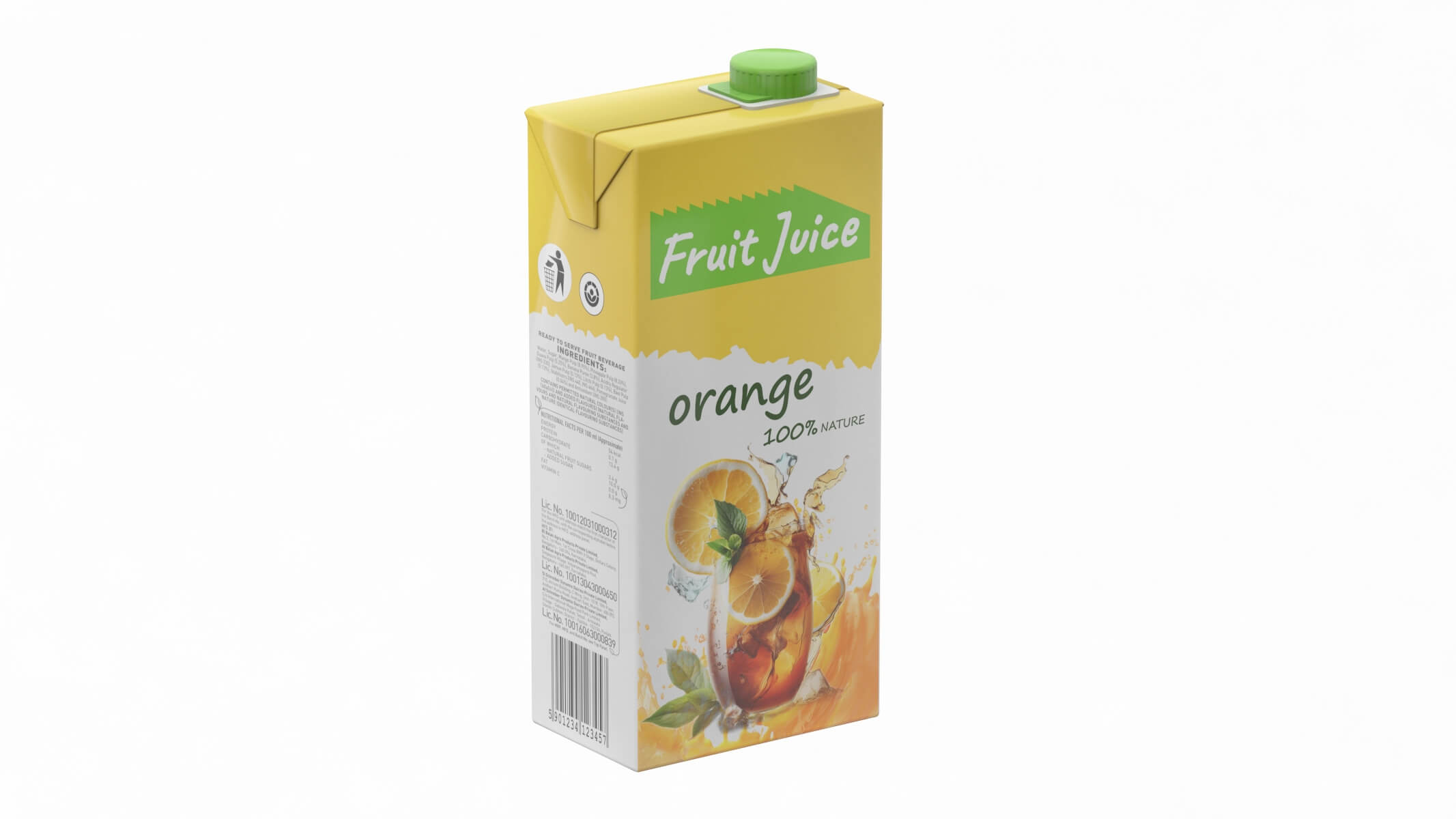 Fruit Juices Low Poly - 3D Model by frezzy