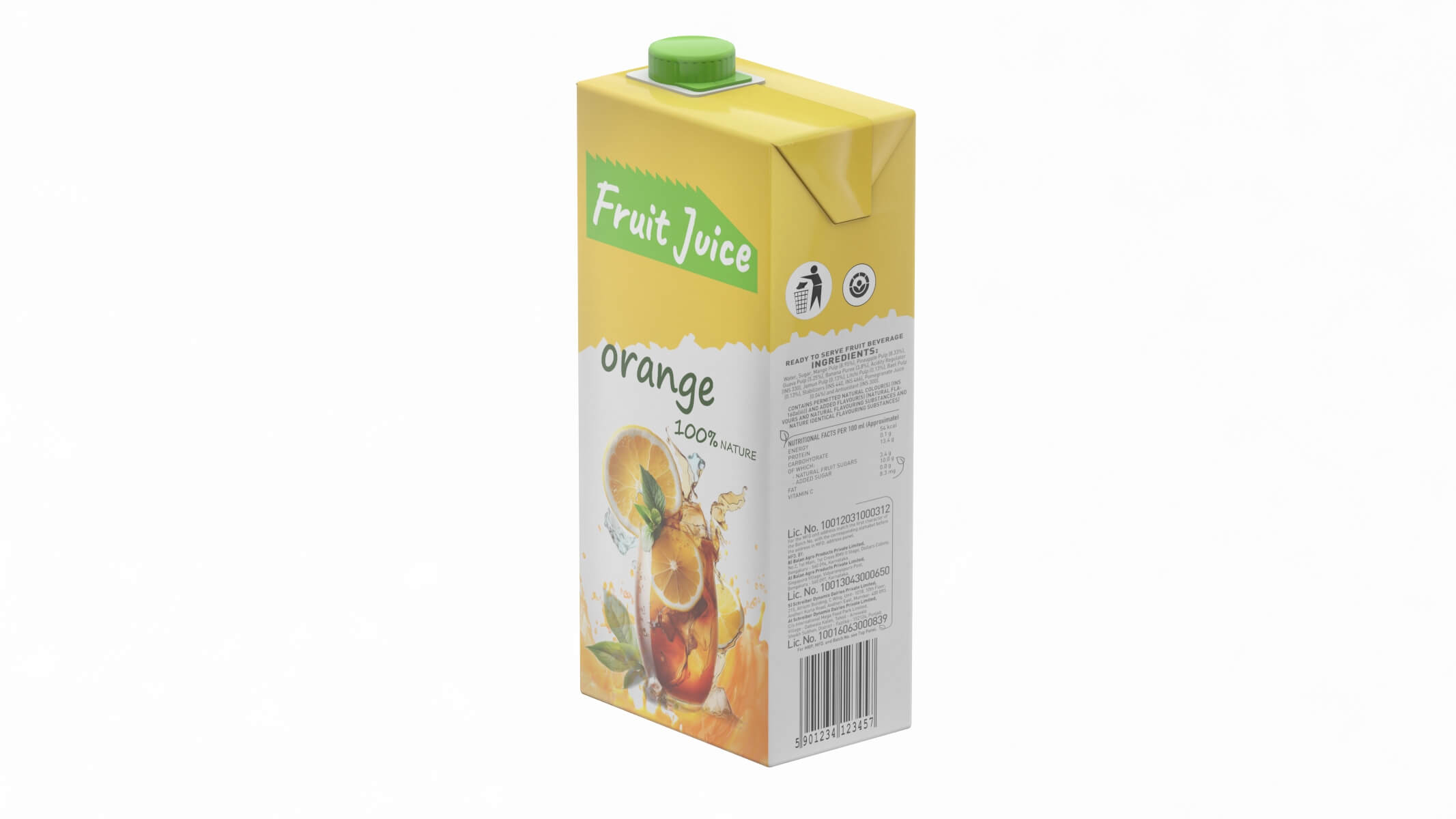 Fruit Juices Low Poly - 3D Model by frezzy