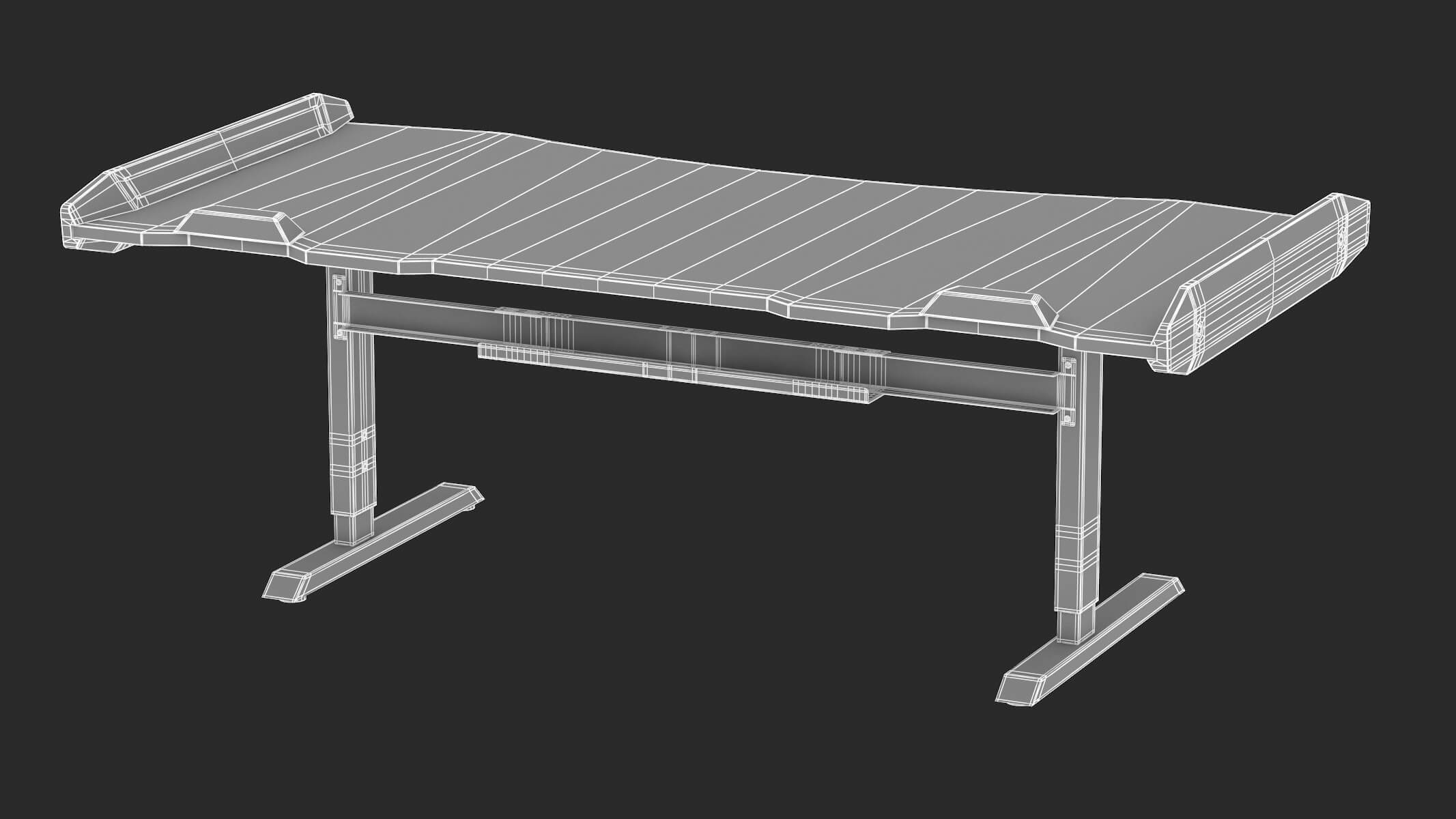 Gaming Desk 2 - 3D Model by frezzy