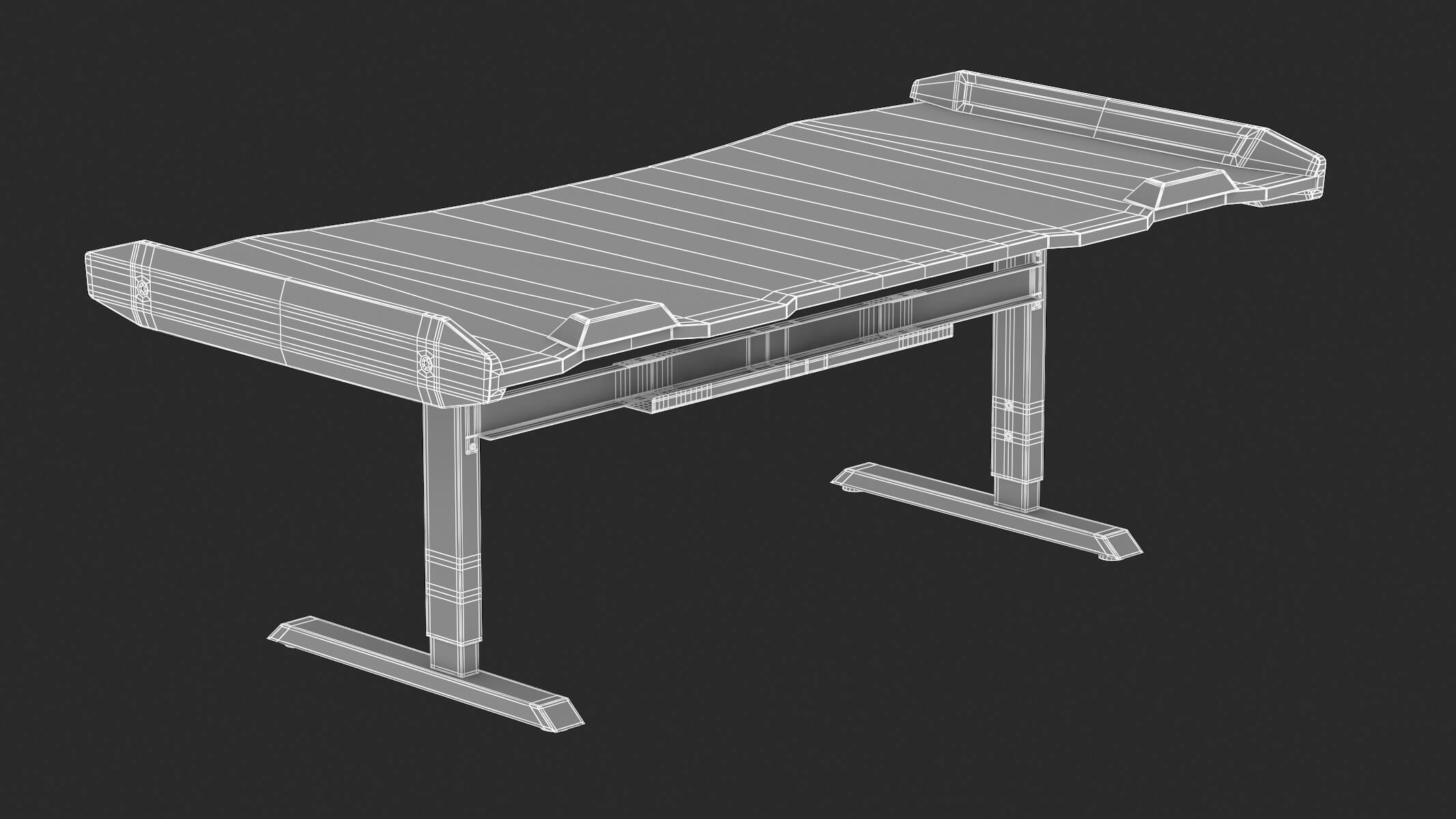 Gaming Desk 2 - 3D Model by frezzy