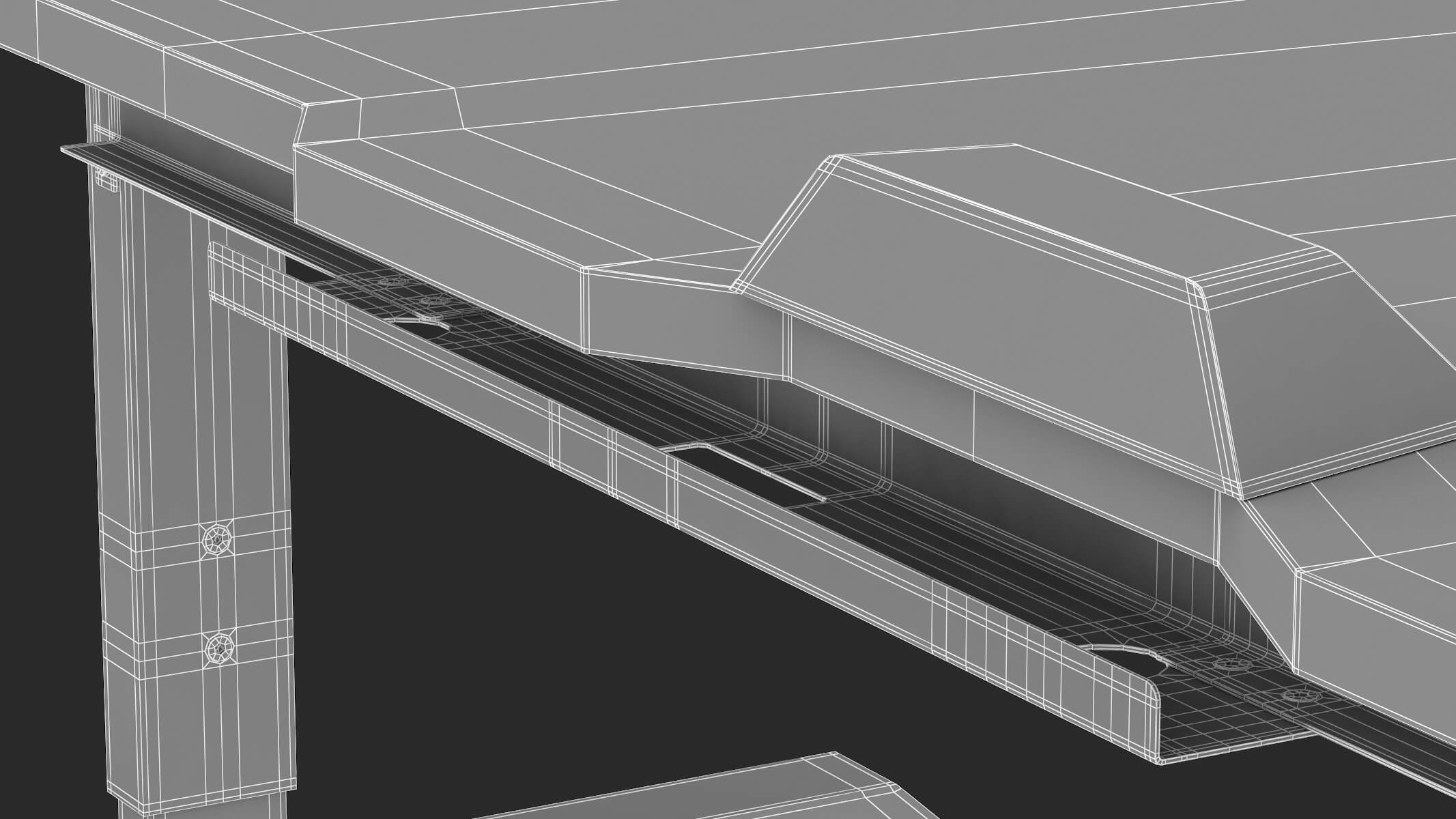 Gaming Desk 2 - 3D Model by frezzy