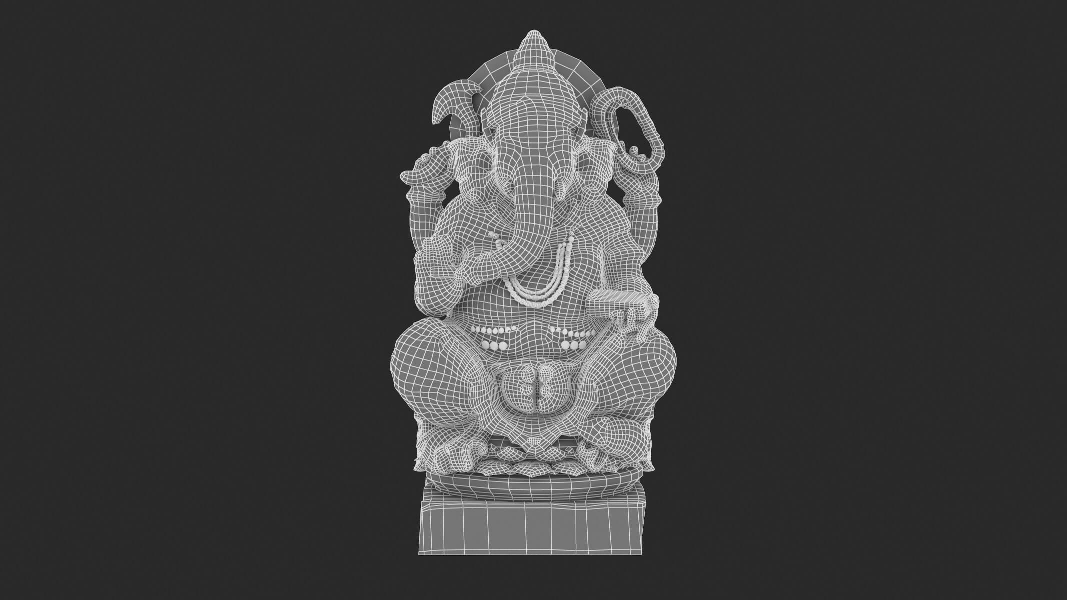 Ganesha Statue - 3D Model by frezzy