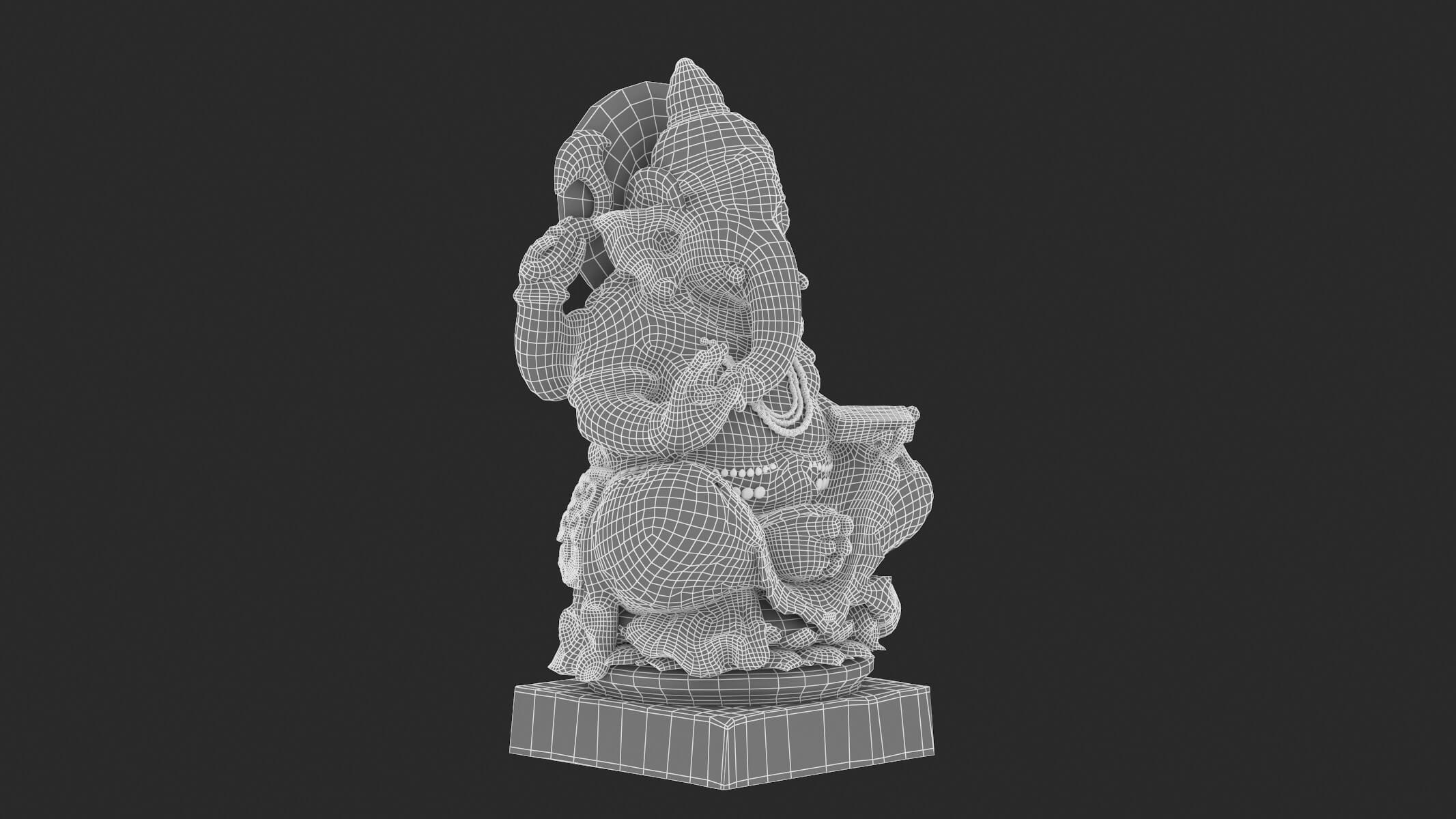 Ganesha Statue - 3D Model by frezzy