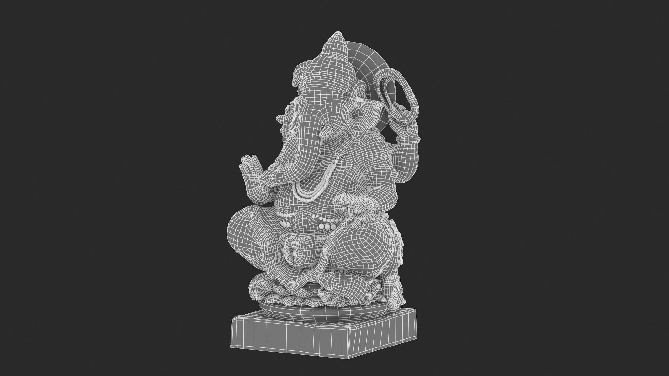 Ganesha Statue - 3D Model by frezzy