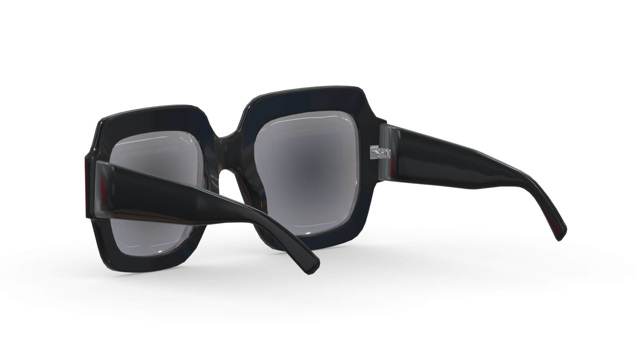 Glasses Square Frame Low Poly - 3D Model by frezzy