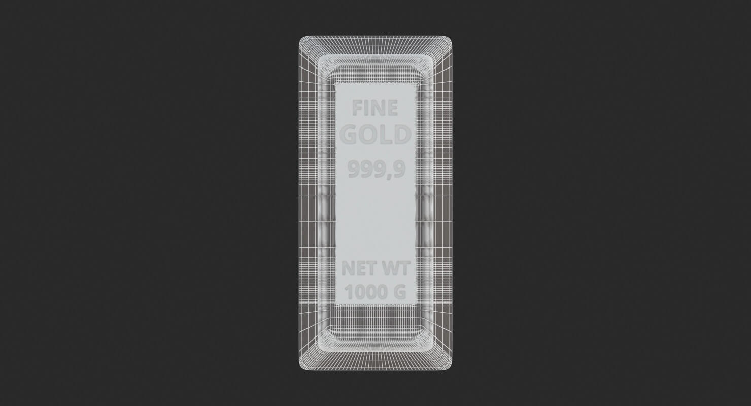Gold Bar - 3D Model by frezzy