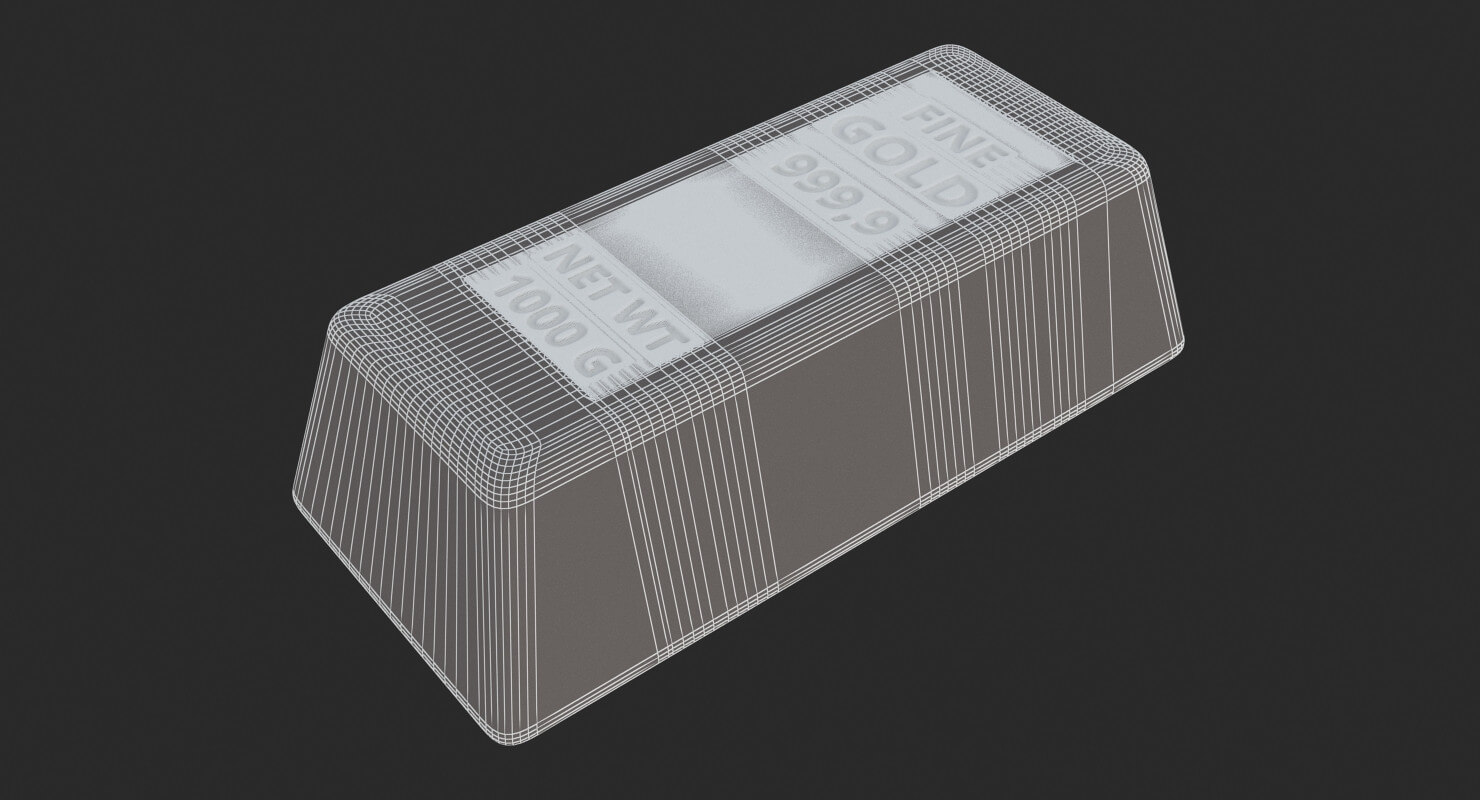 Gold Bar - 3D Model by frezzy