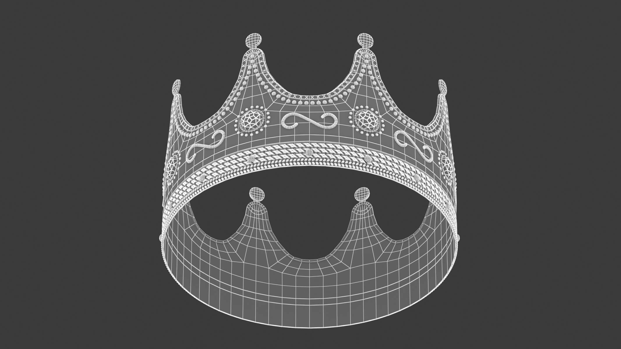Gold Royal Crown - 3D Model by frezzy