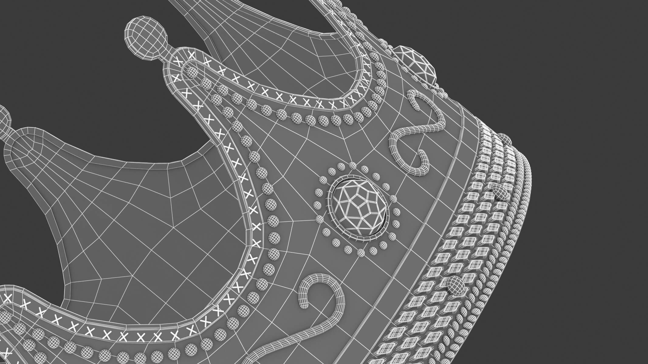 Gold Royal Crown - 3D Model by frezzy