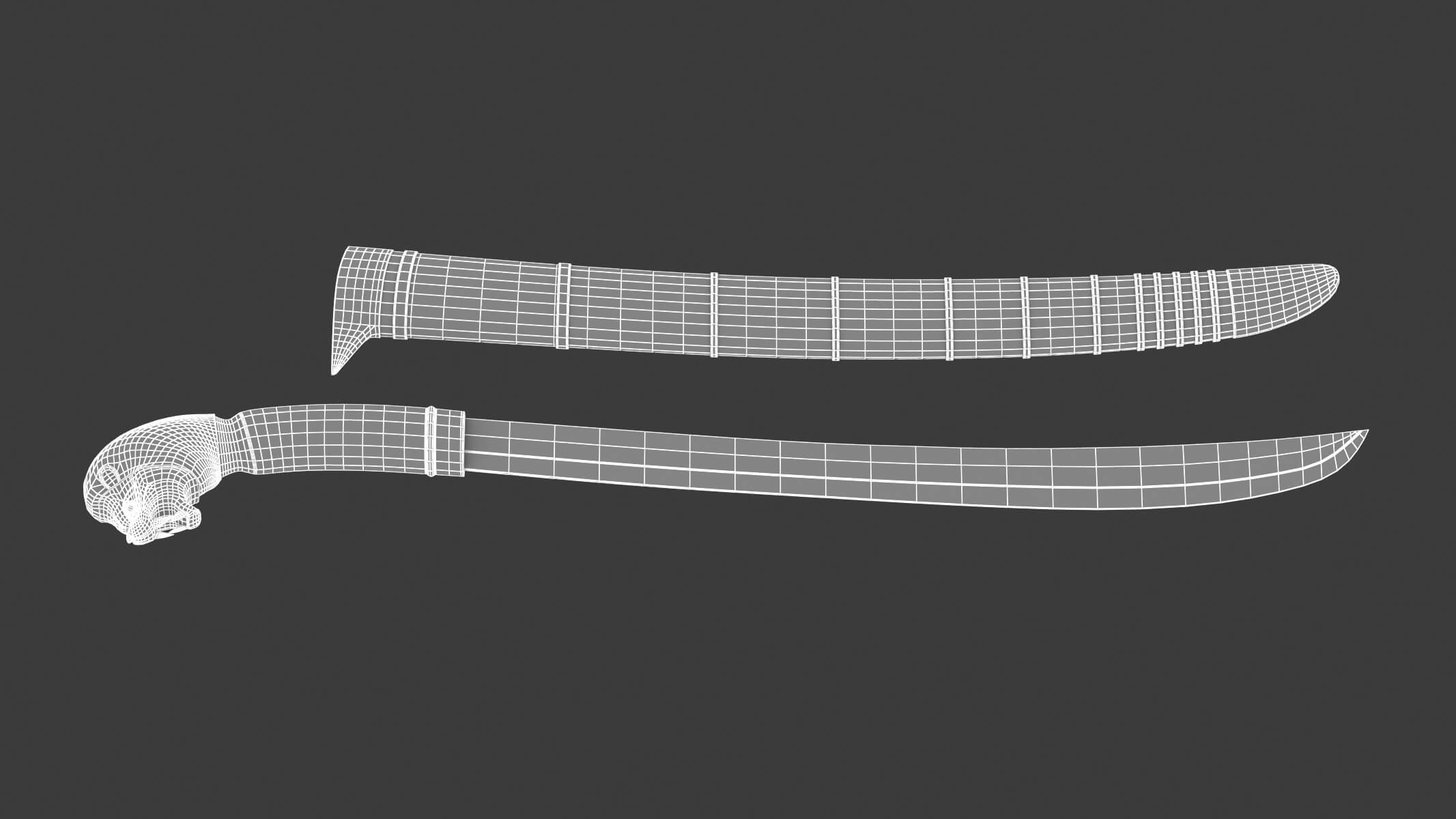 Golok Machete - 3D Model by frezzy