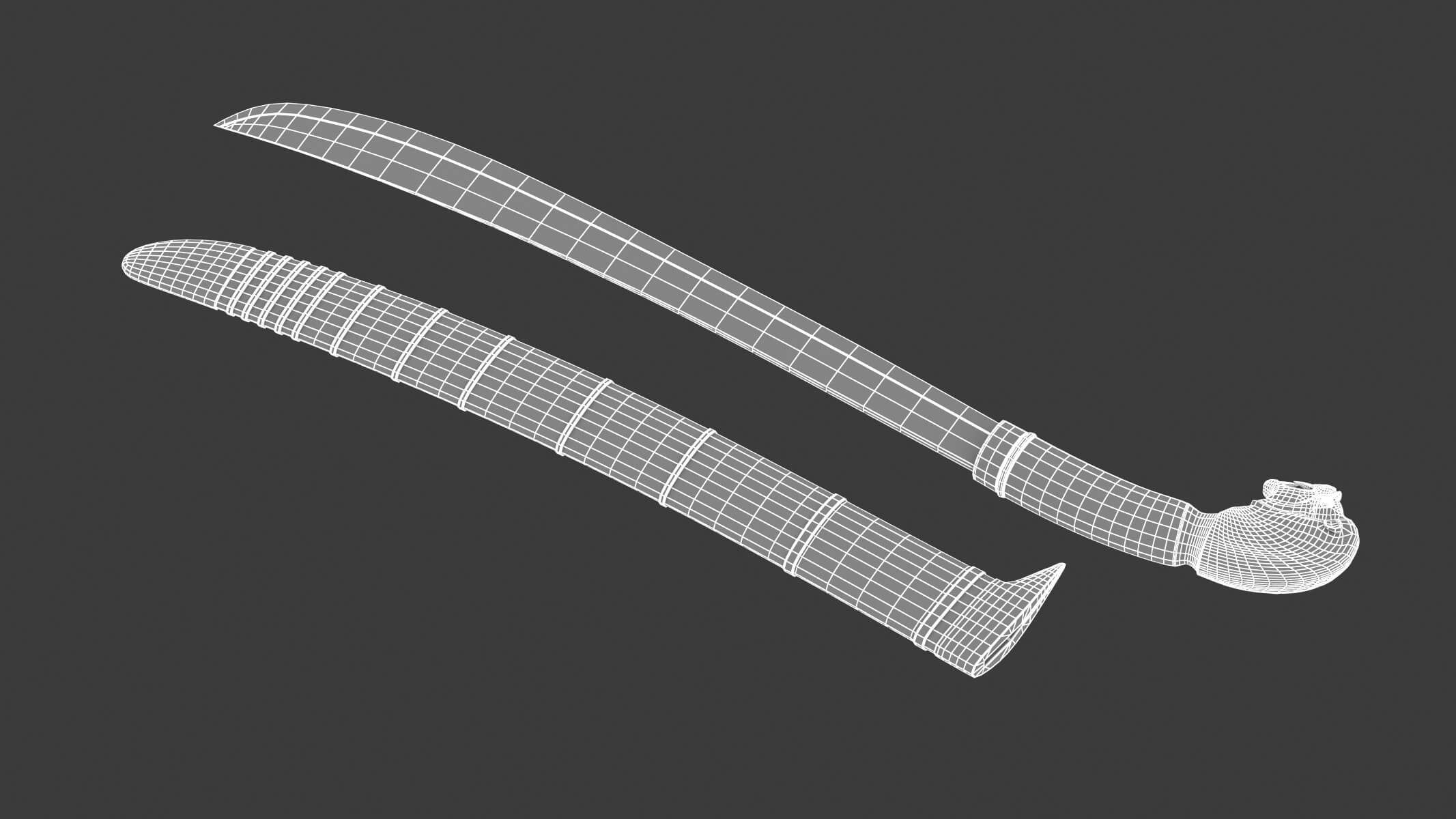 Golok Machete - 3D Model by frezzy