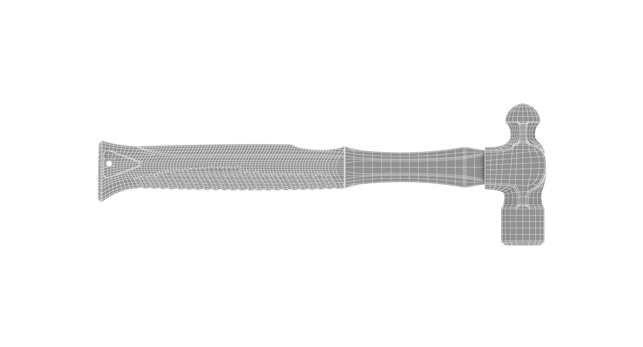 Graphite Ball Pein Hammer - 3D Model by frezzy