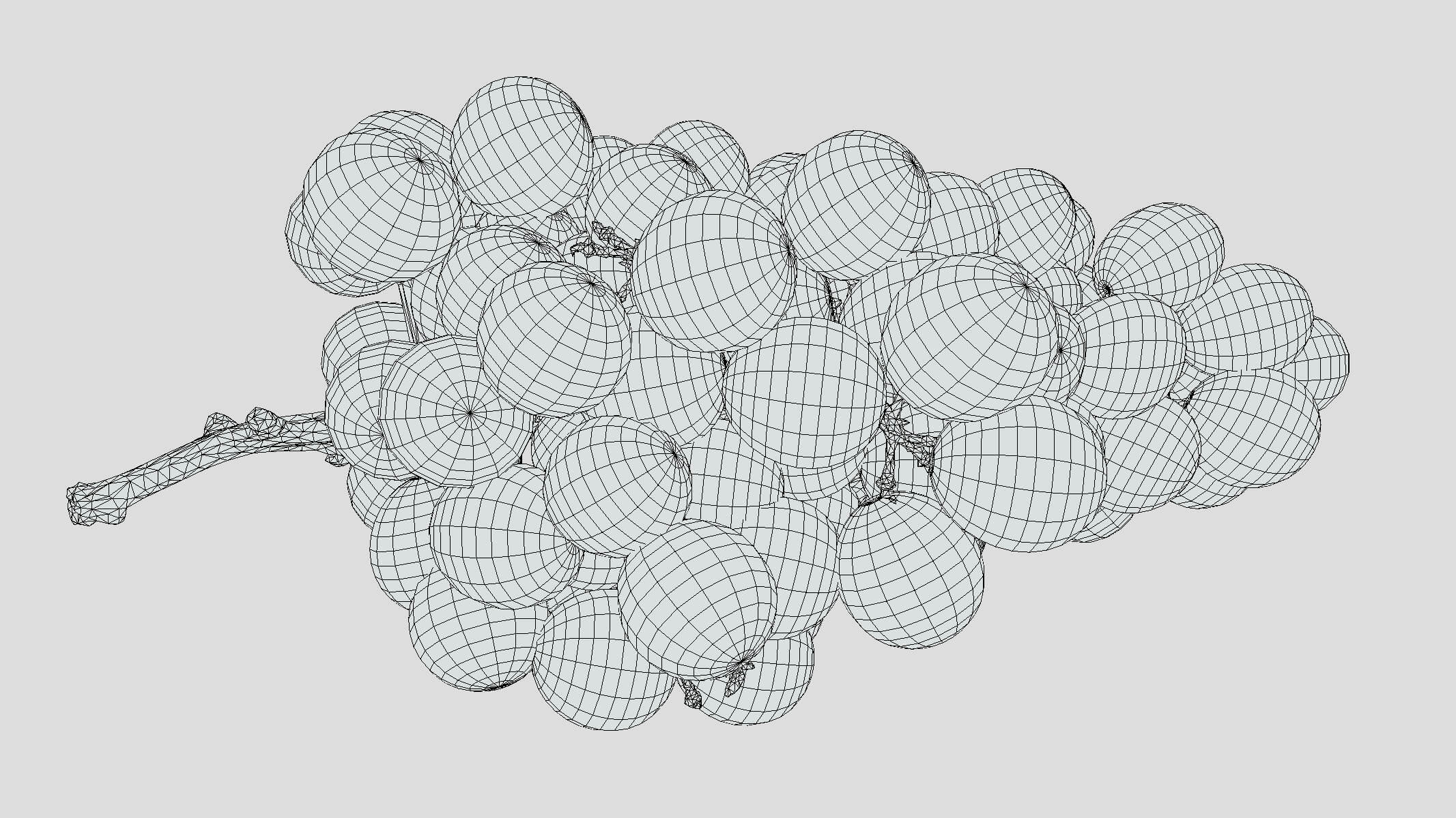 Green Grape Low Poly - 3D Model by frezzy