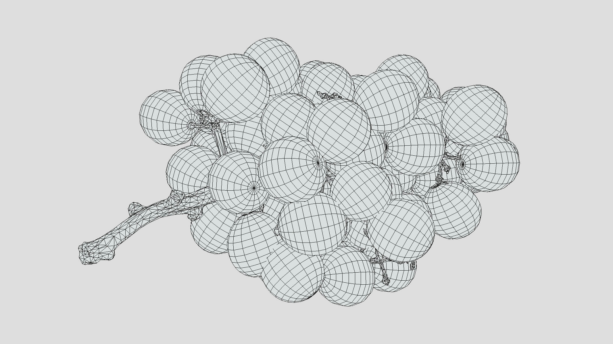 Green Grape Low Poly - 3D Model by frezzy