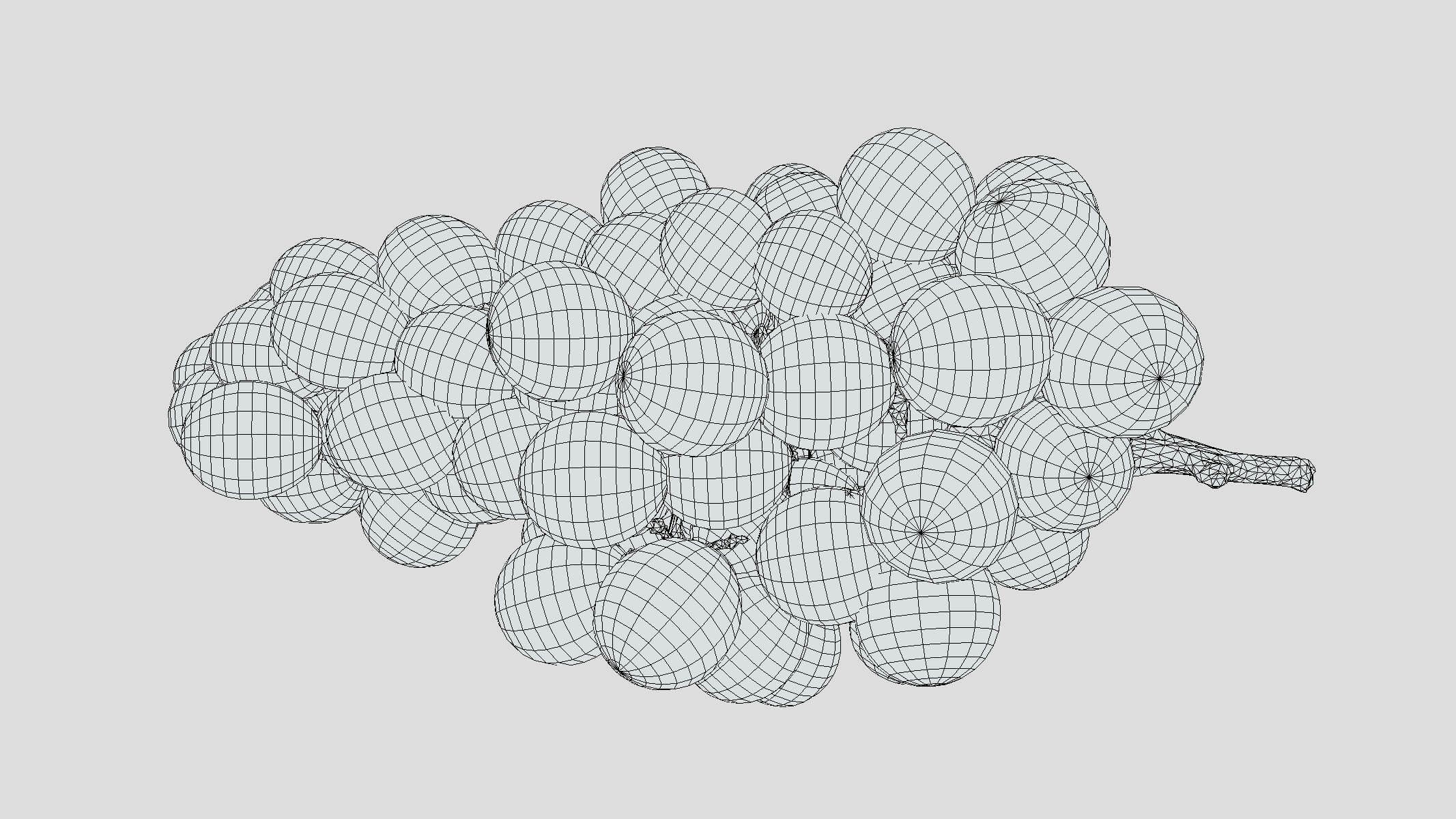 Green Grape Low Poly - 3D Model by frezzy