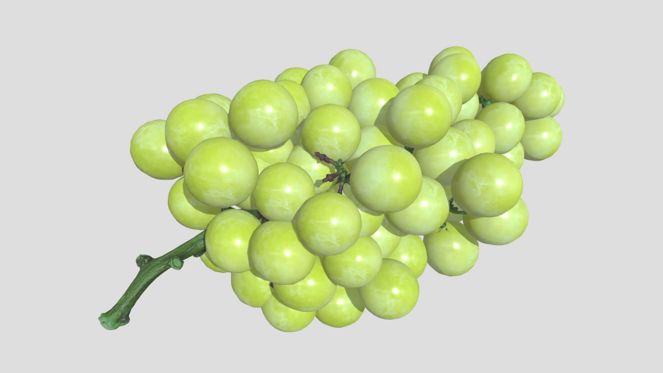 Green Grape Low Poly - 3D Model by frezzy