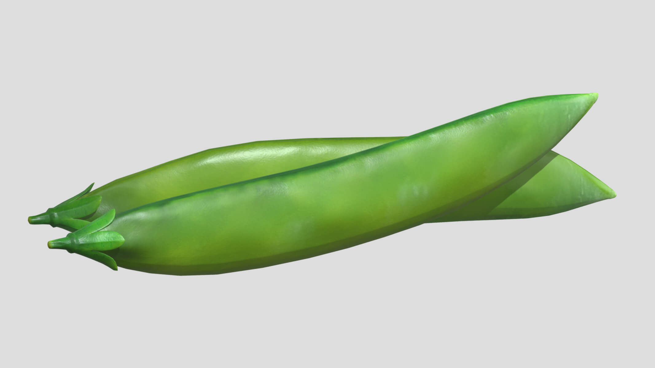 Green Peas Low Poly - 3D Model by frezzy