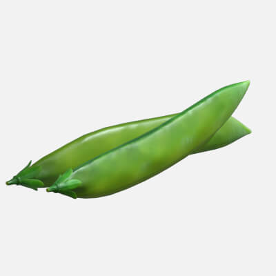 Green Peas Low Poly - 3D Model by frezzy