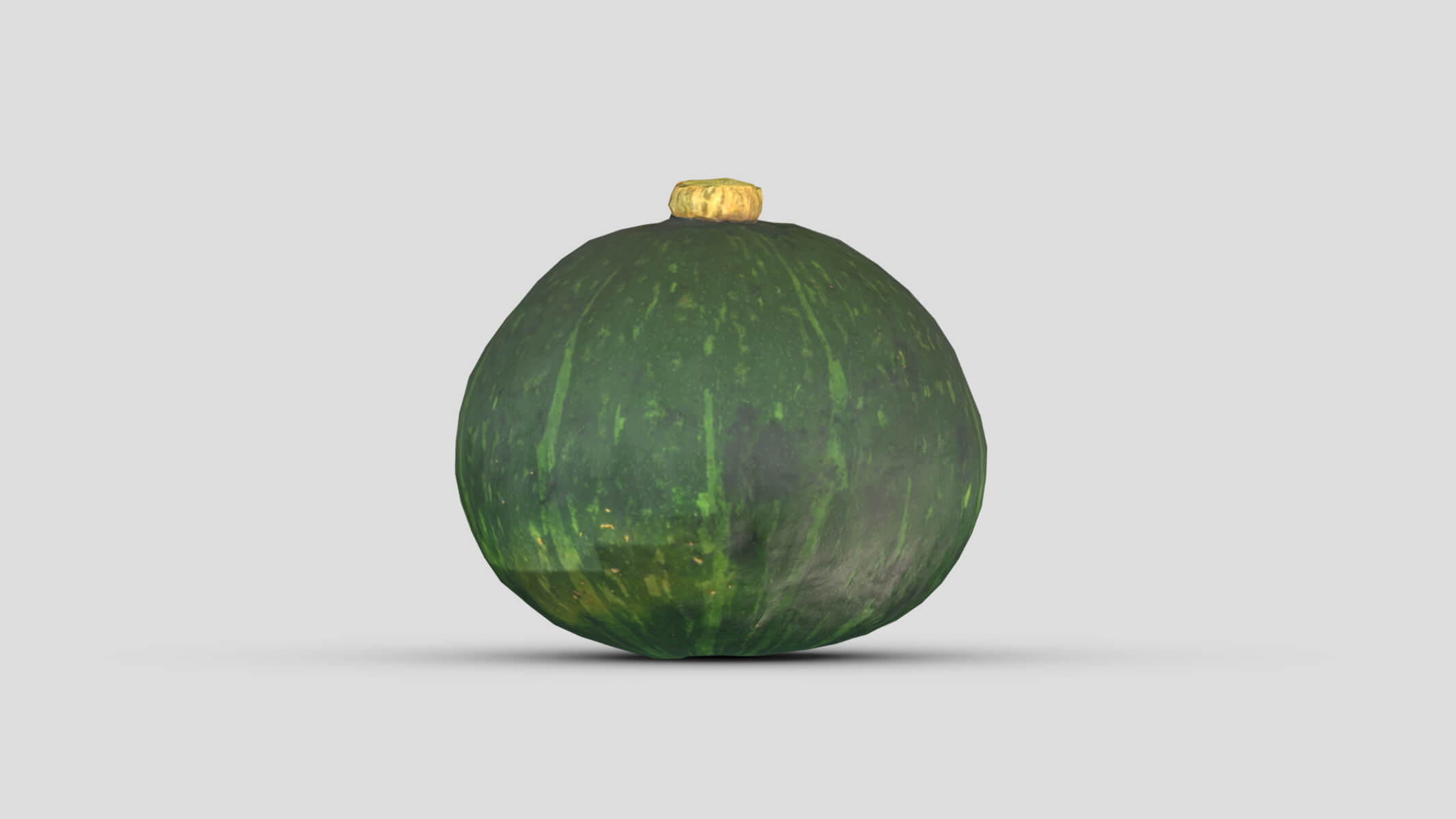 Green Pumpkin Low Poly - 3D Model by frezzy
