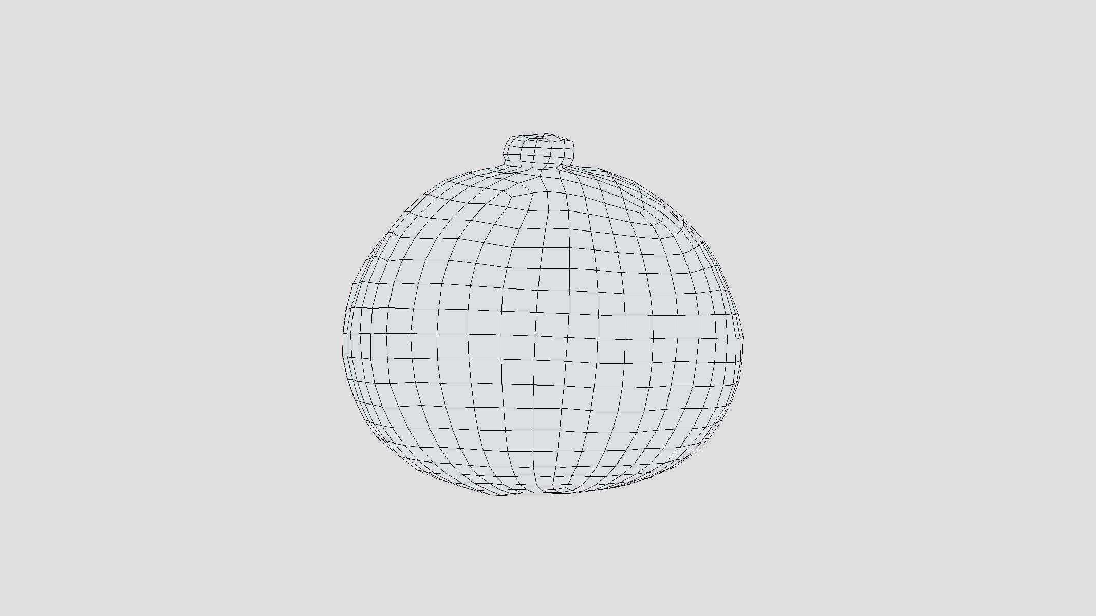 Green Pumpkin Low Poly - 3D Model by frezzy