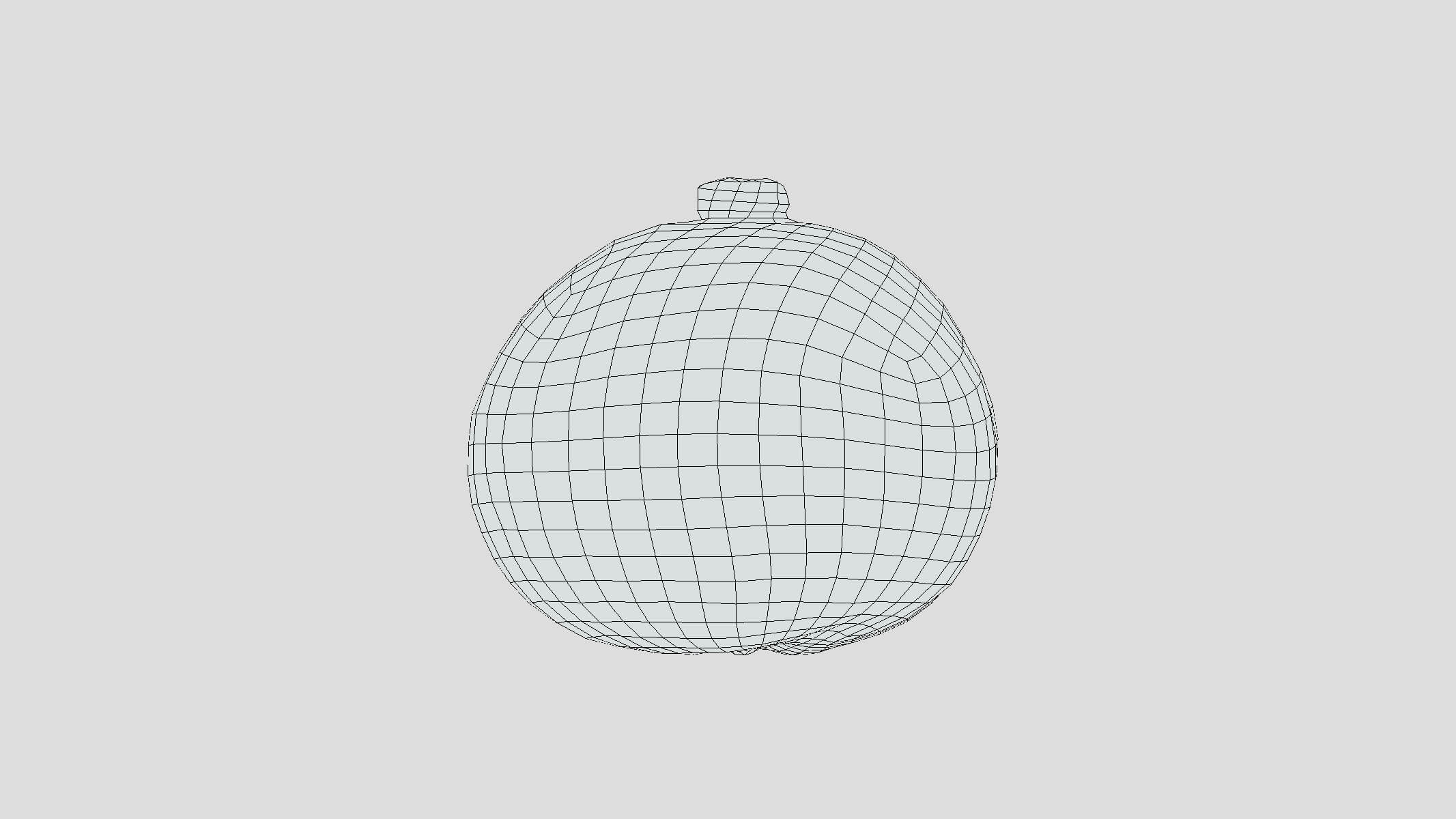 Green Pumpkin Low Poly - 3D Model by frezzy