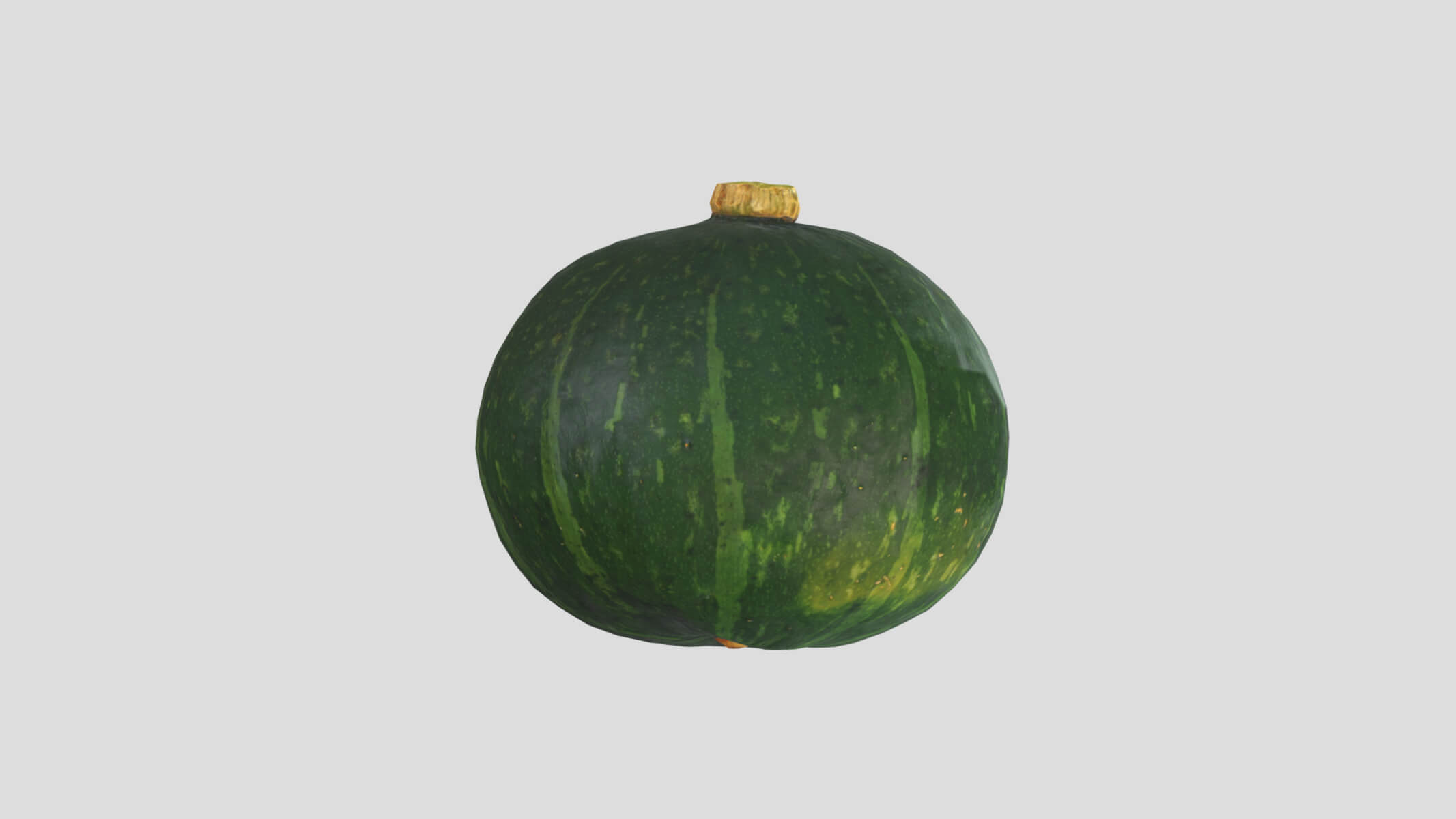 Green Pumpkin Low Poly - 3D Model by frezzy