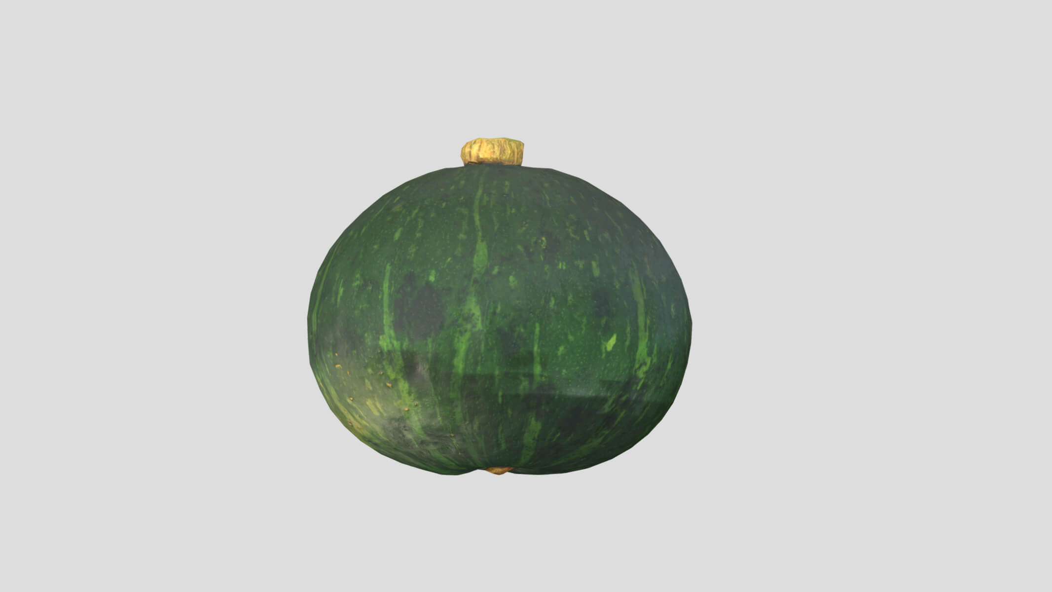 Green Pumpkin Low Poly - 3D Model by frezzy