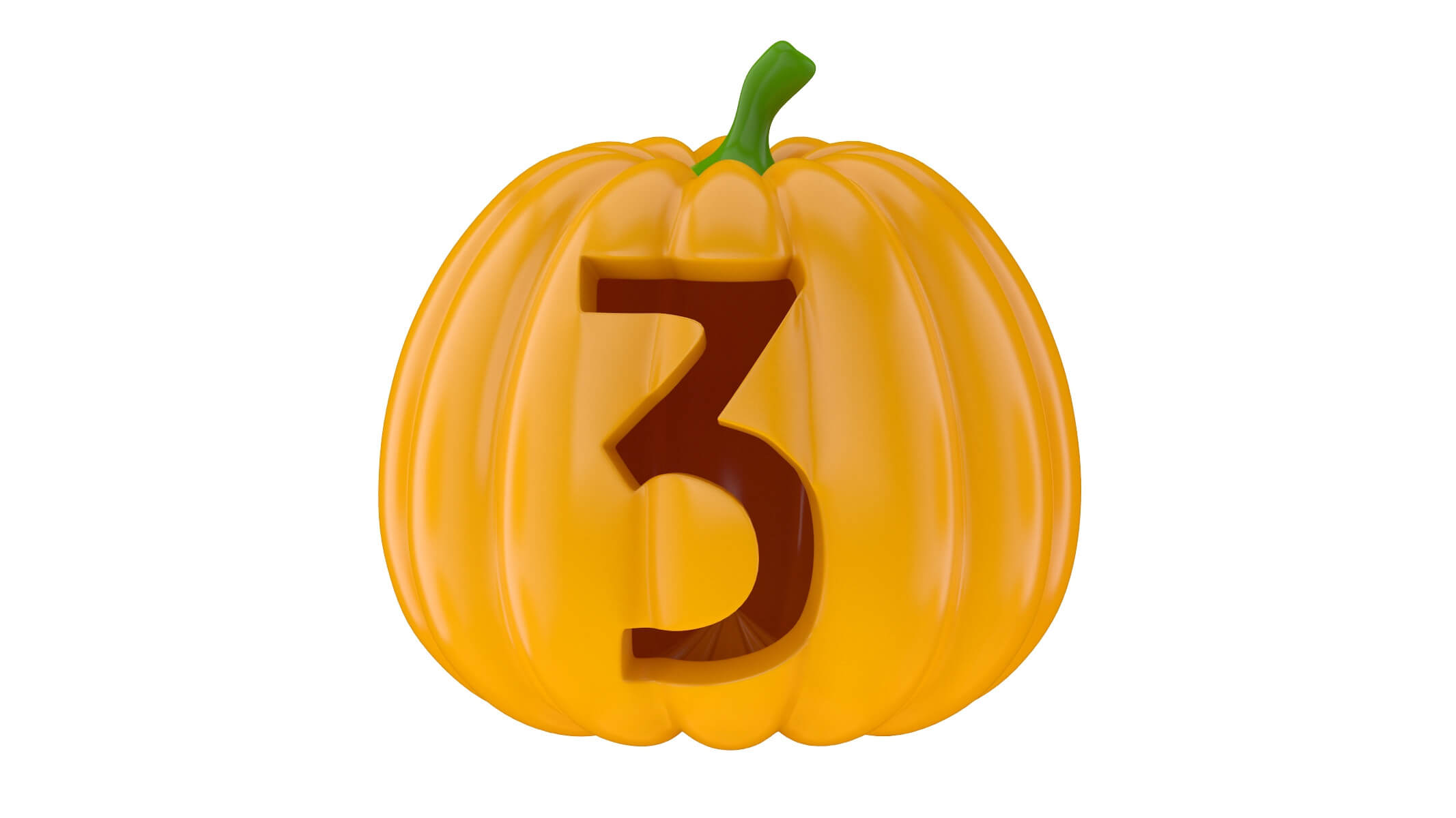 Halloween Pumpkin Numbers - 3D Model by frezzy