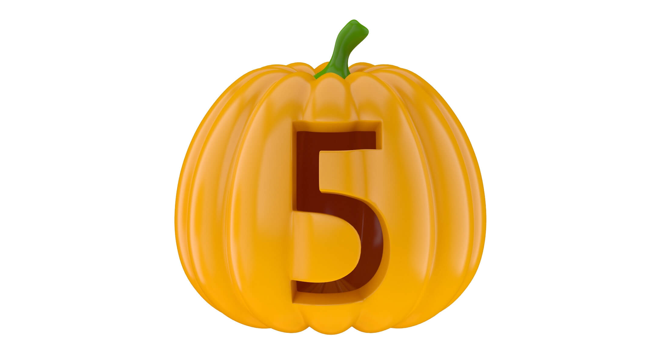 Halloween Pumpkin Numbers - 3D Model by frezzy