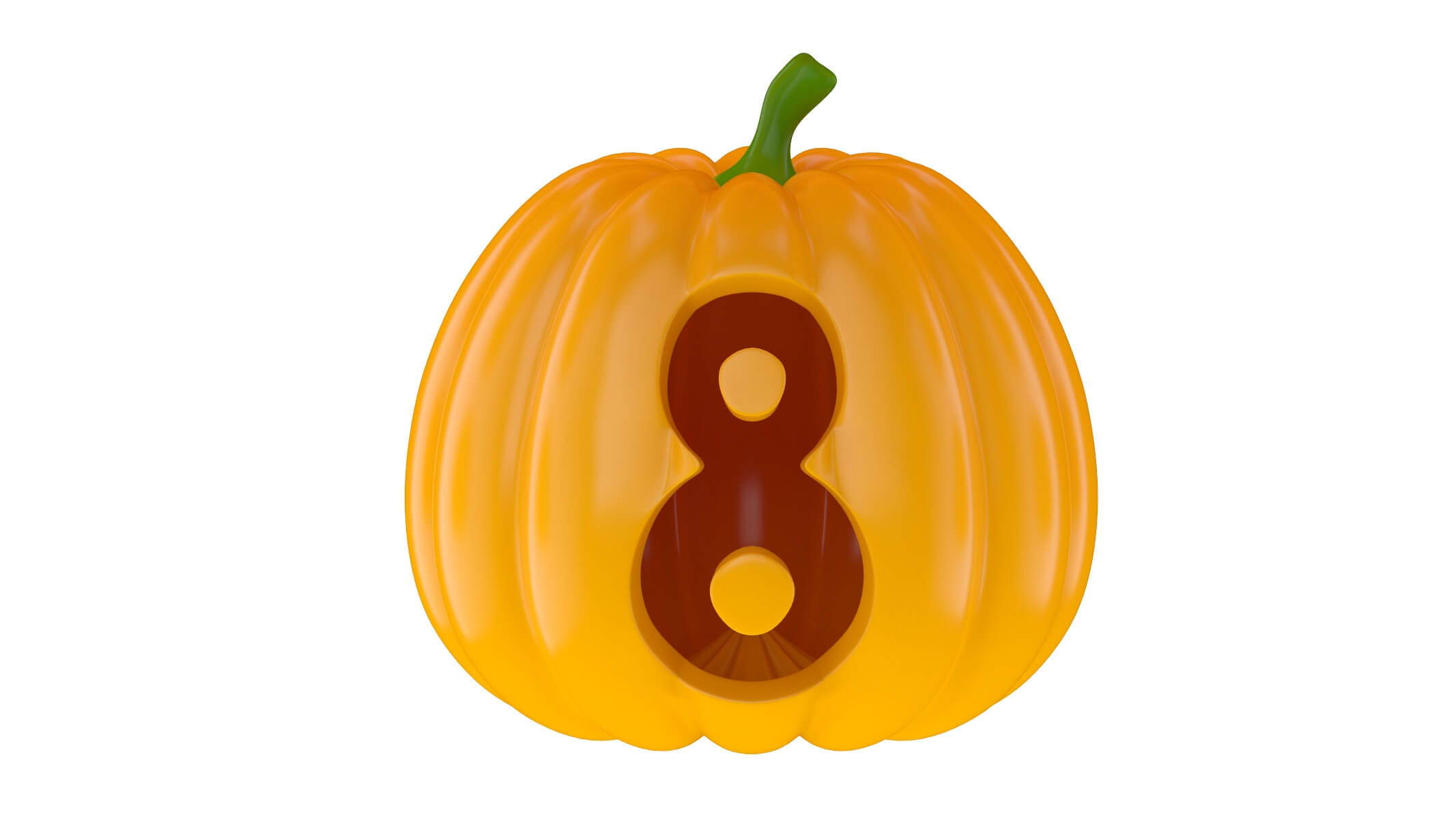 Halloween Pumpkin Numbers - 3D Model by frezzy