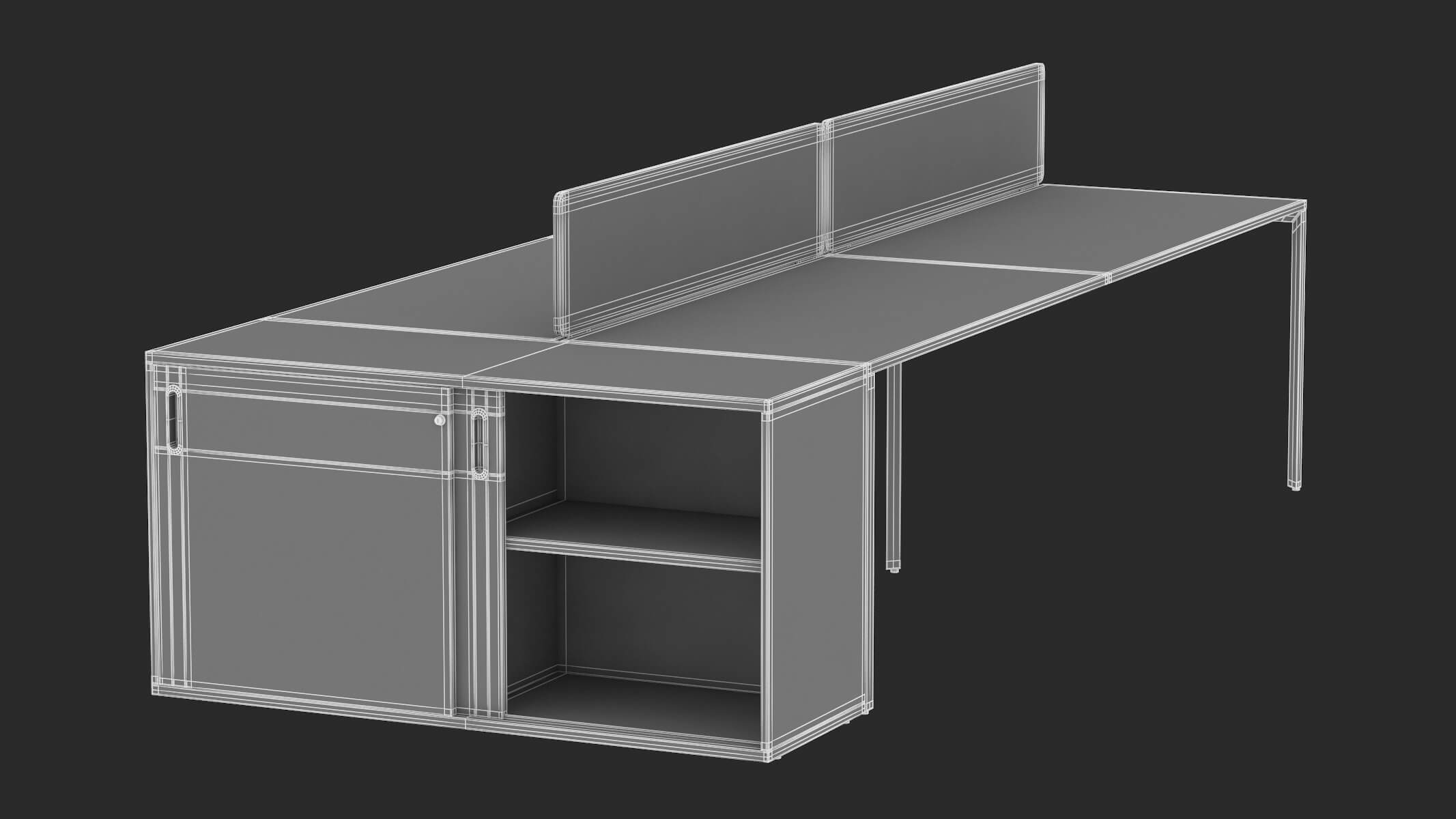 Herman Miller Paragraph Storage Cabinet 7 - 3D Model by frezzy