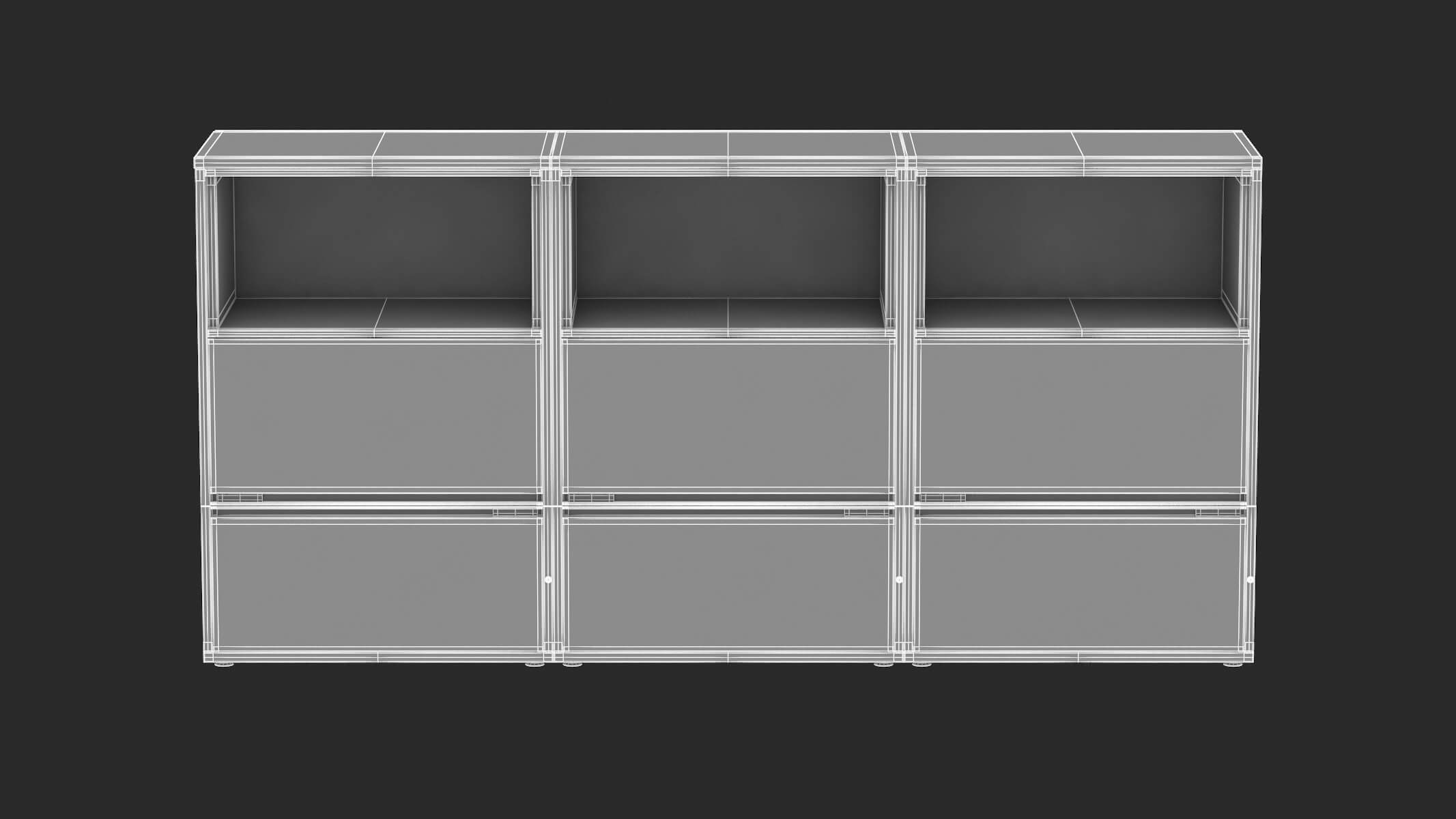 Herman Miller Storage Cabinet Meridian 1 - 3D Model by frezzy