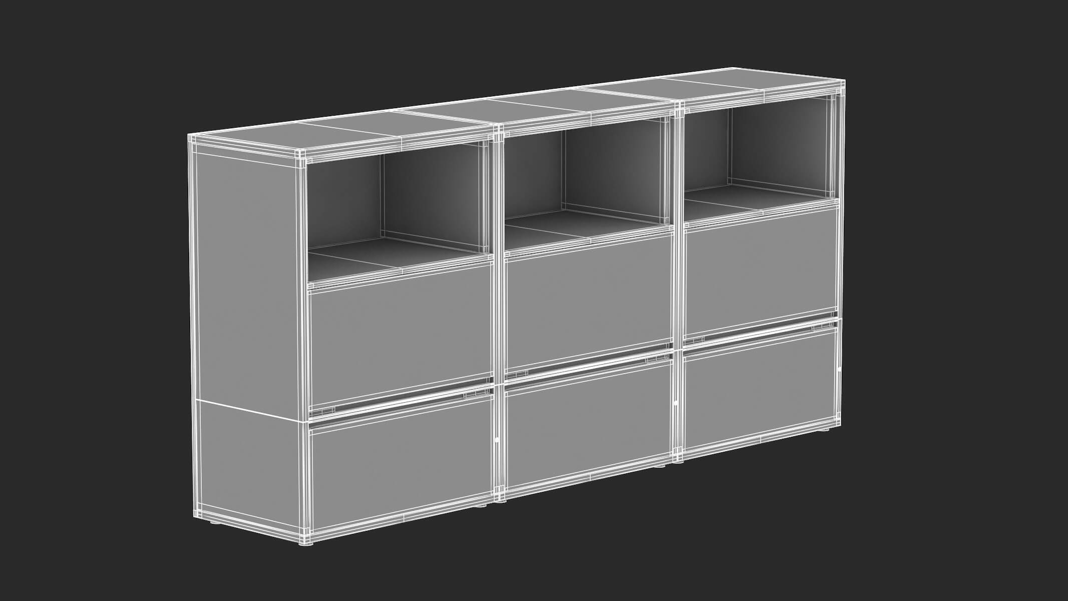 Herman Miller Storage Cabinet Meridian 1 - 3D Model by frezzy