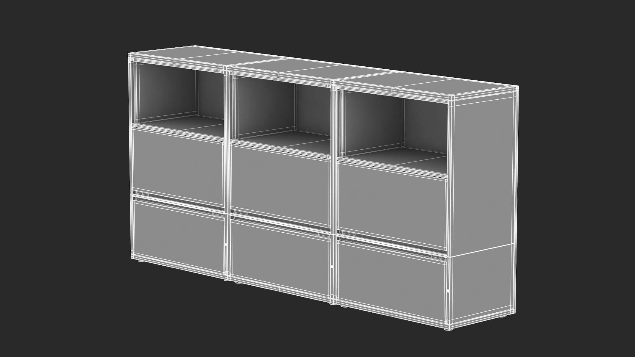 Herman Miller Storage Cabinet Meridian 1 - 3D Model by frezzy