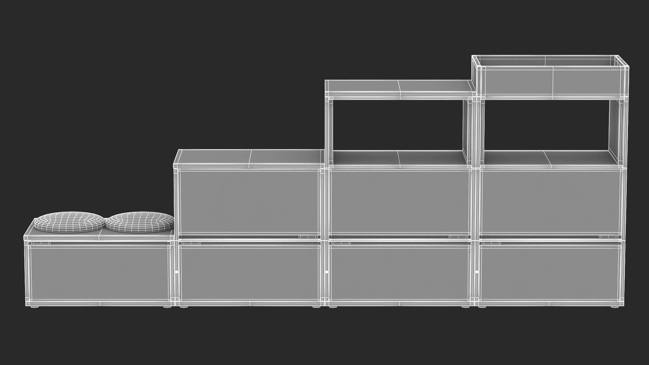 Herman Miller Storage Cabinet Meridian 2 - 3D Model by frezzy