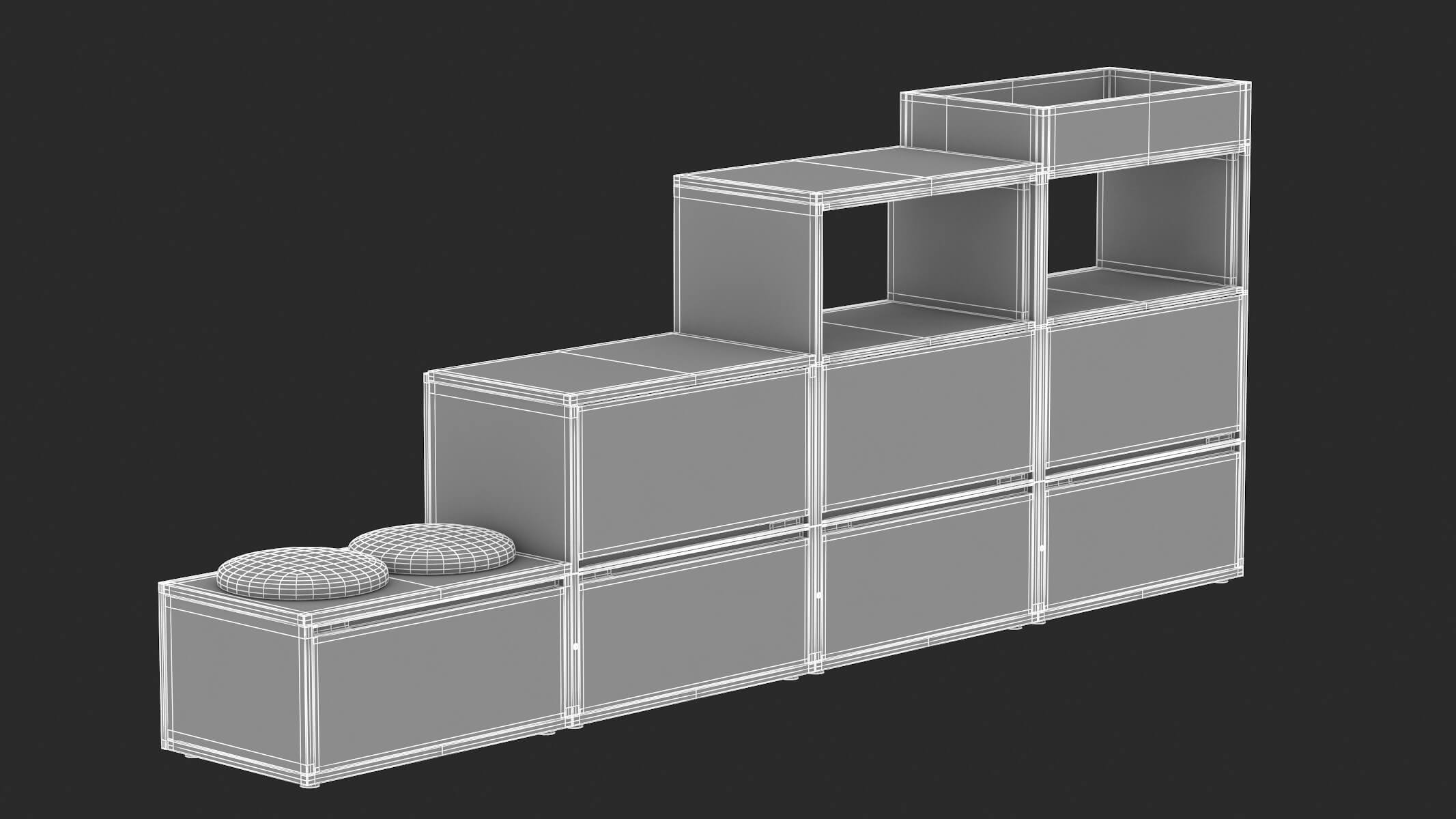 Herman Miller Storage Cabinet Meridian 2 - 3D Model by frezzy