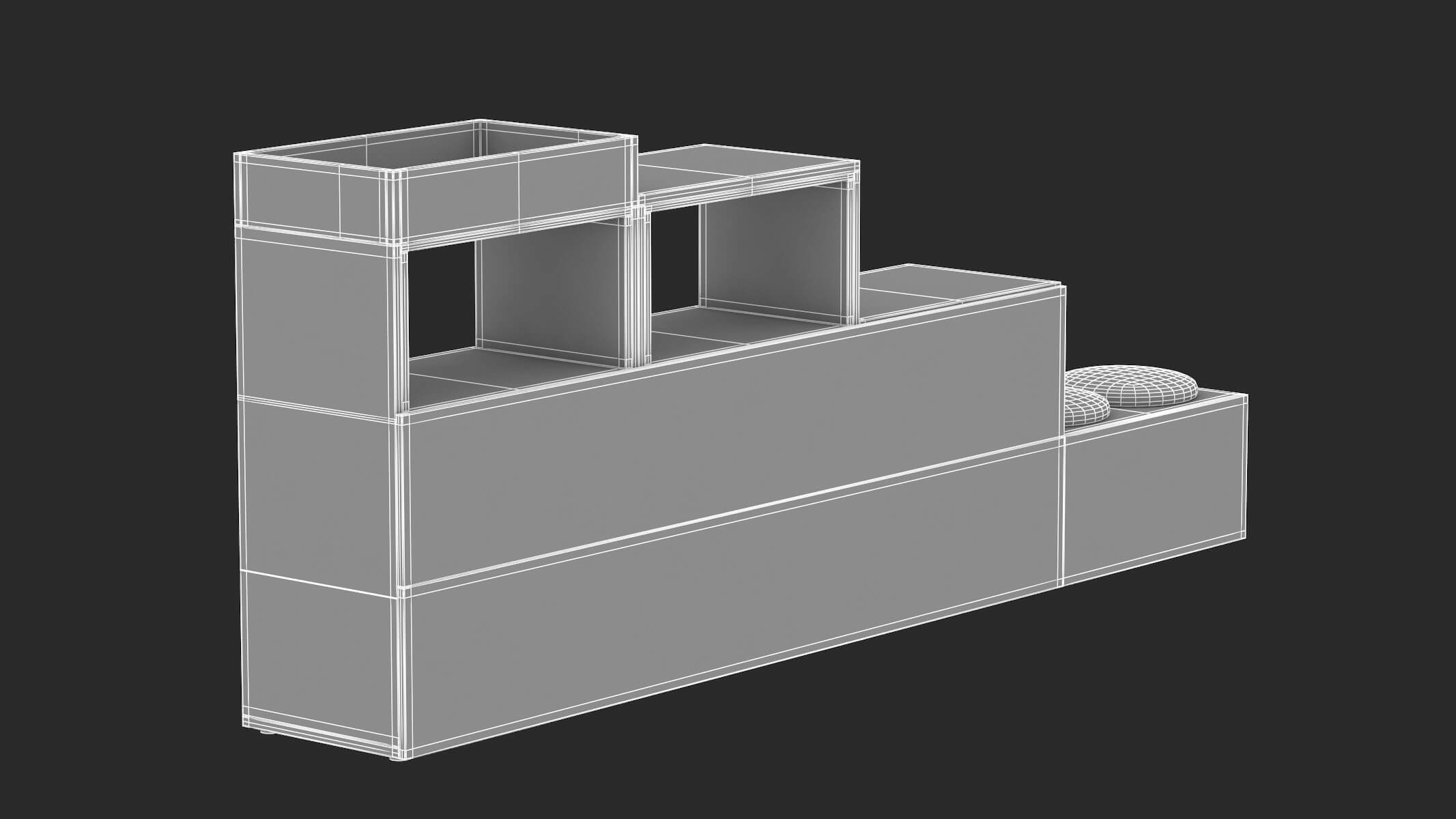 Herman Miller Storage Cabinet Meridian 2 - 3D Model by frezzy