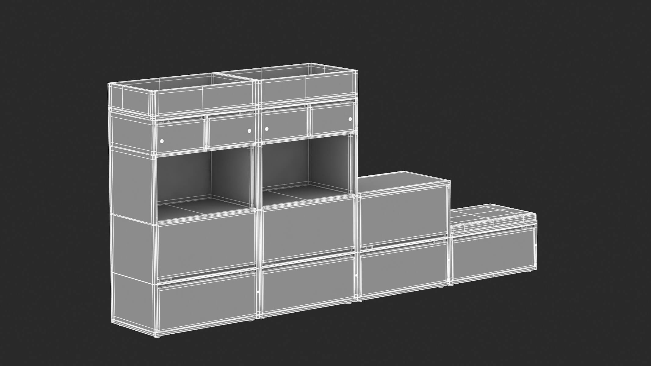 Herman Miller Storage Cabinet Meridian 6 - 3D Model by frezzy