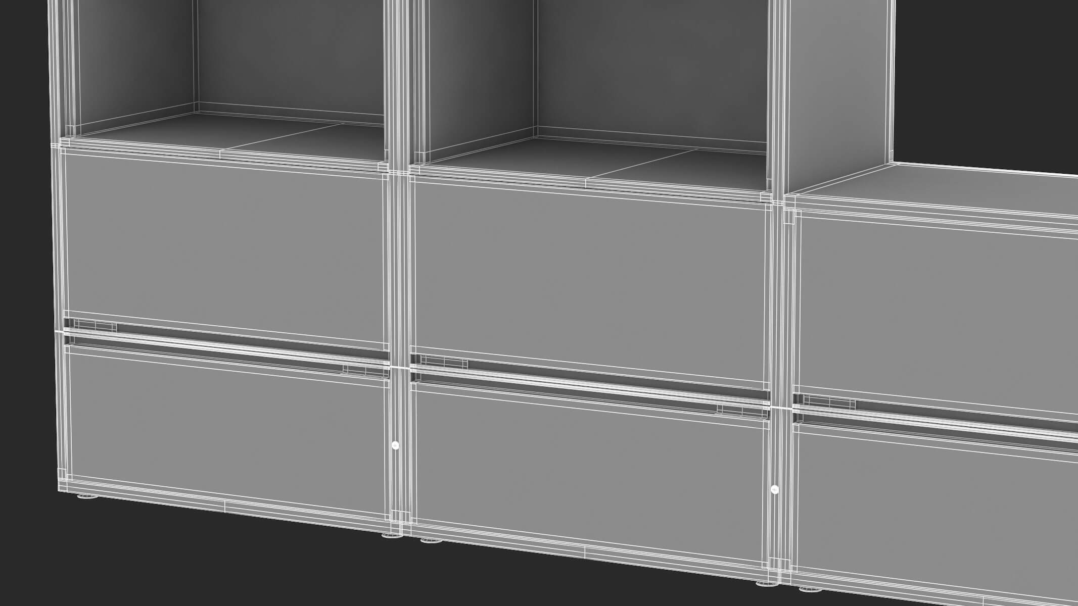 Herman Miller Storage Cabinet Meridian 6 - 3D Model by frezzy