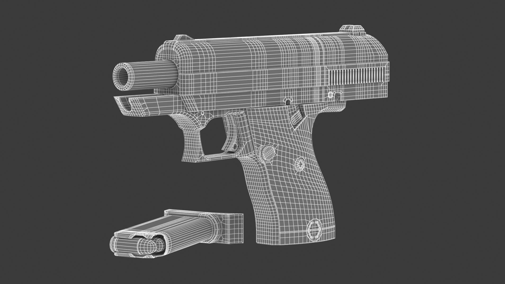 Hi-Point C-9 Pistol 3D Model by frezzy