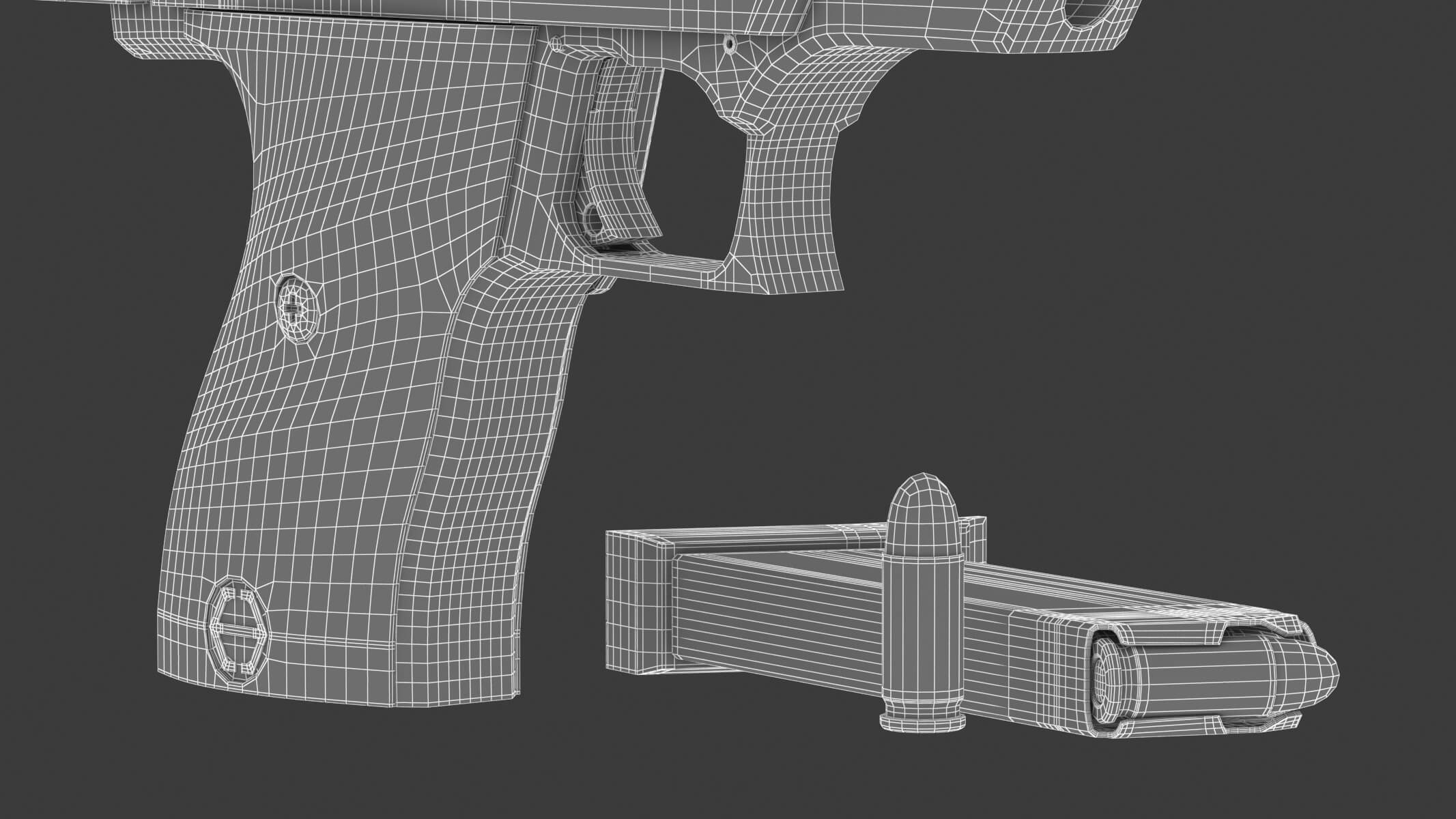 Hi-Point C-9 Pistol 3D Model by frezzy