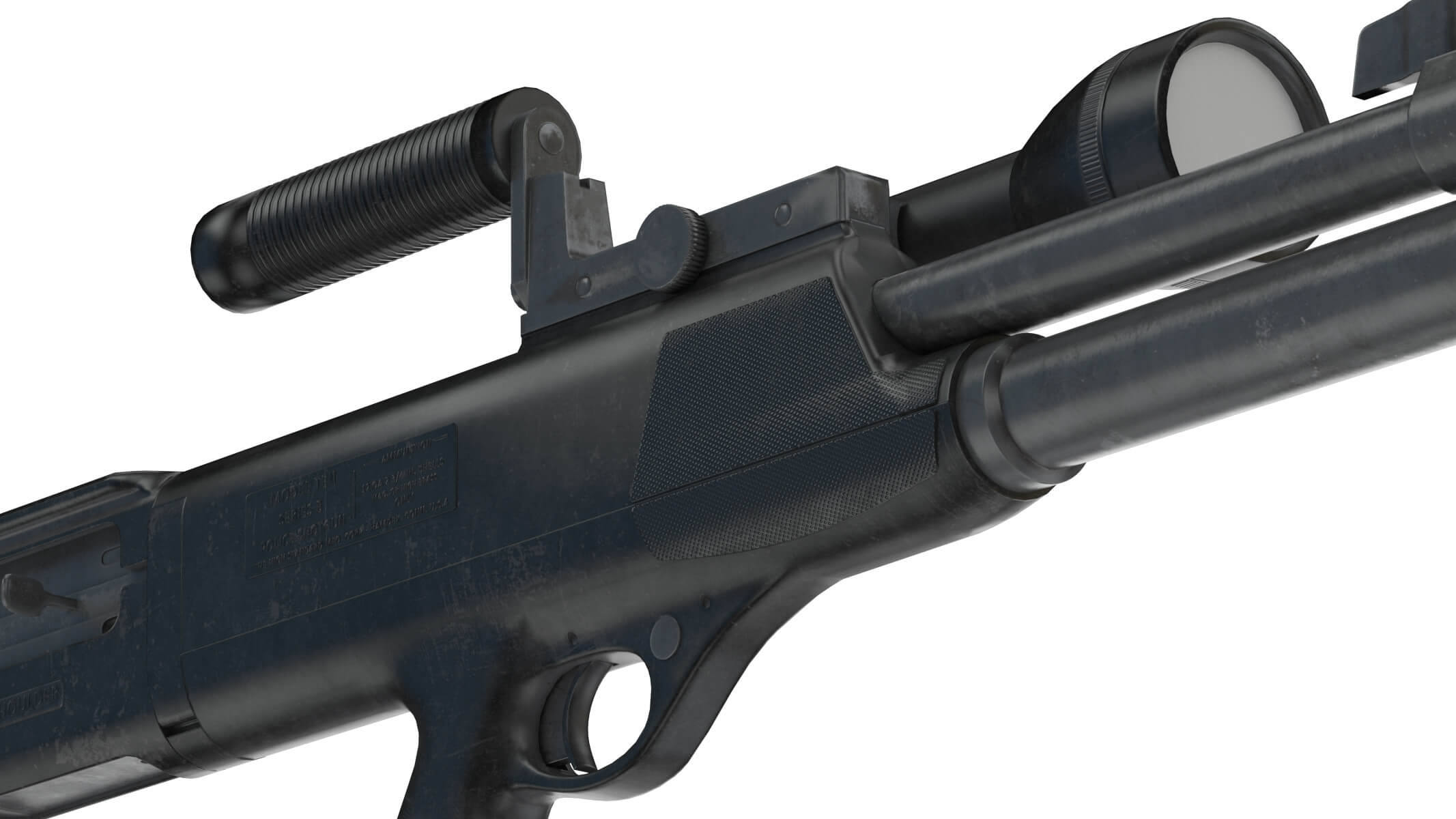 High Standard Model 10 Low Poly by frezzy