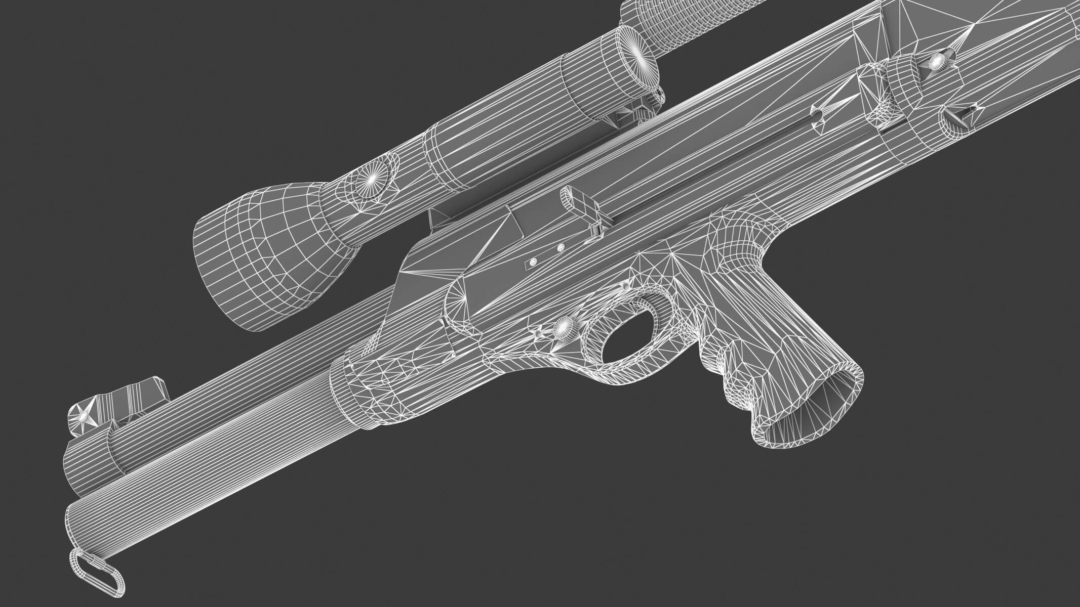 High Standard Model 10 Low Poly by frezzy