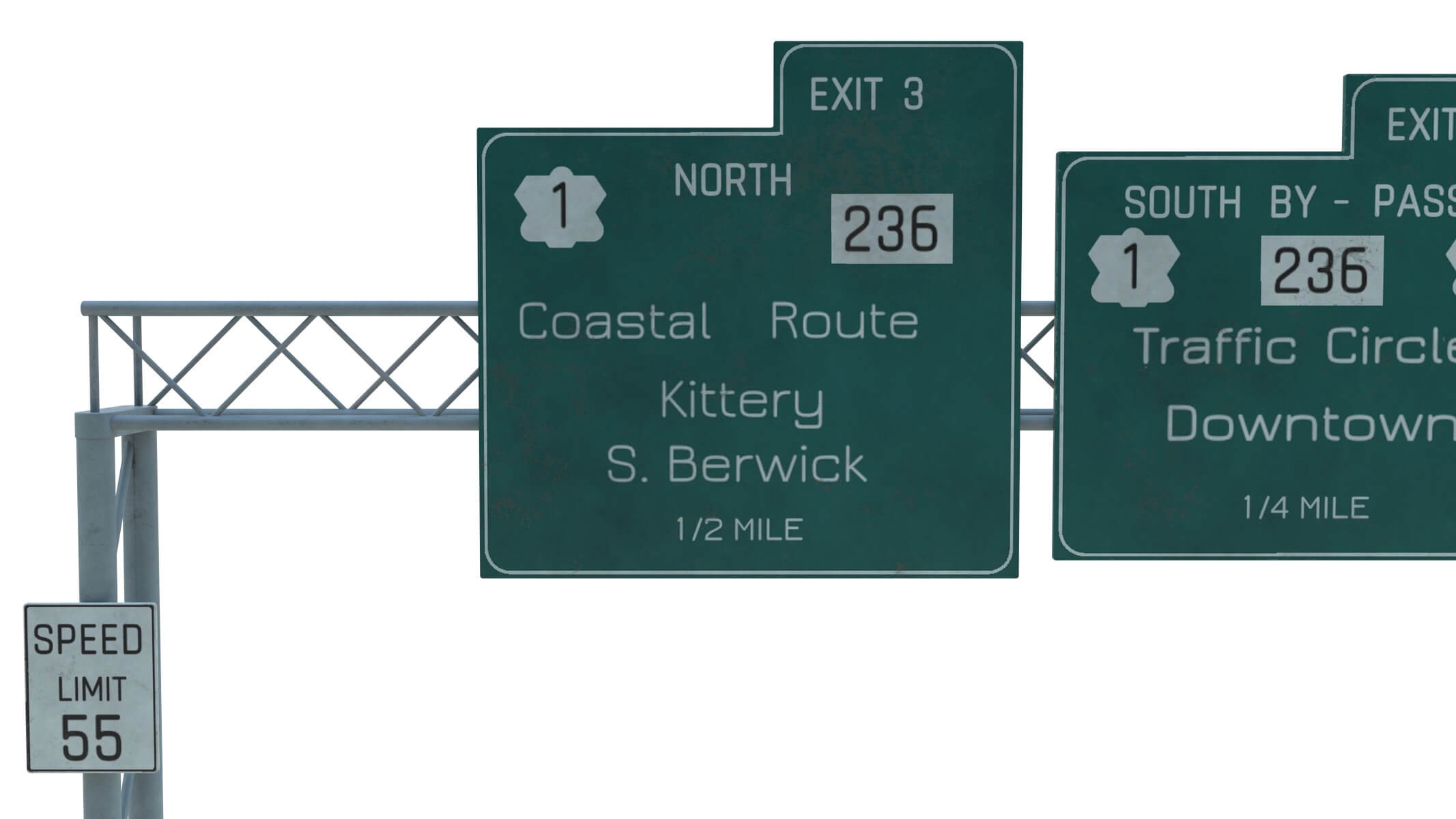 Highway Sign 07 - 3D Model by frezzy