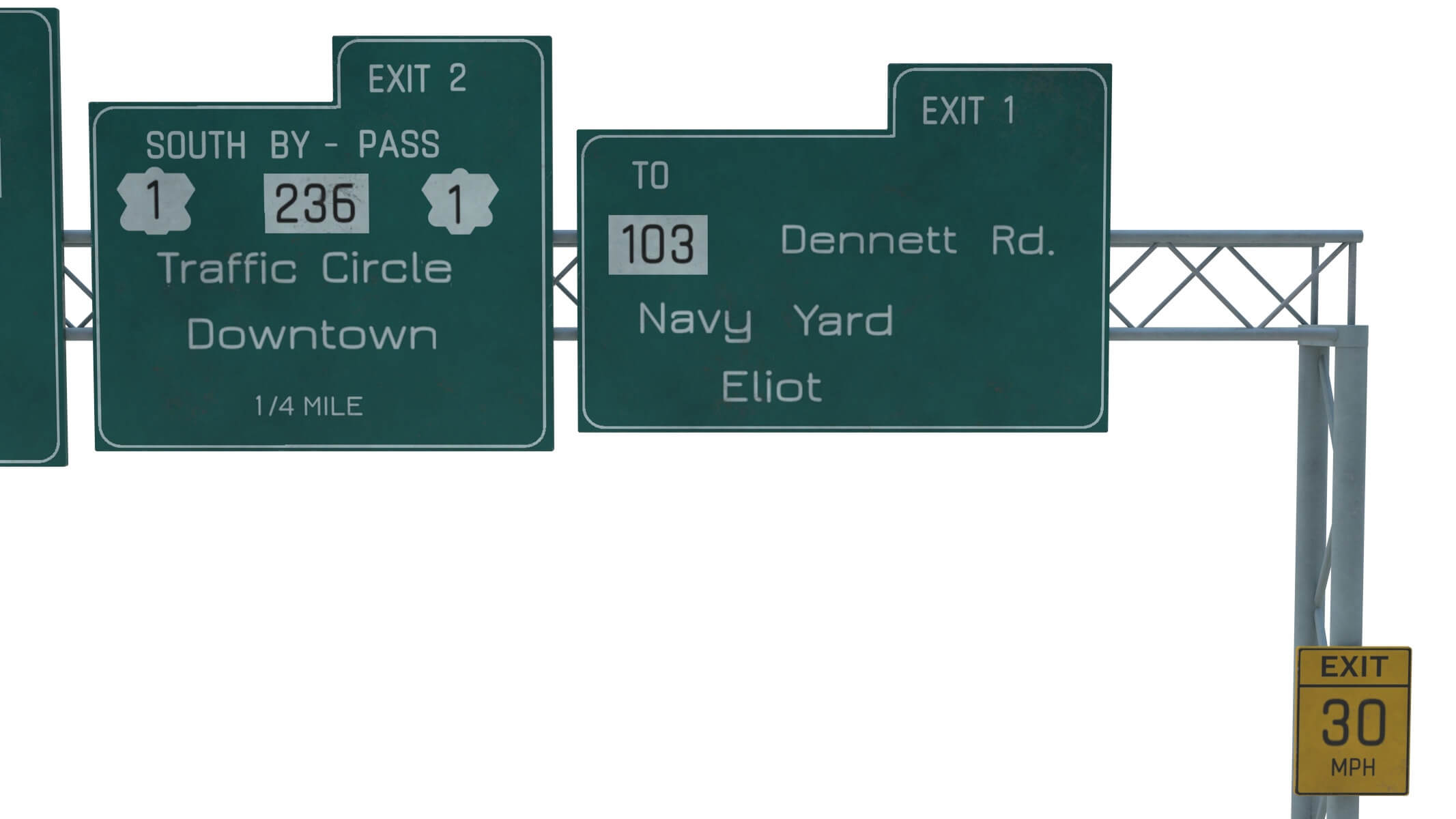 Highway Sign 07 - 3D Model by frezzy