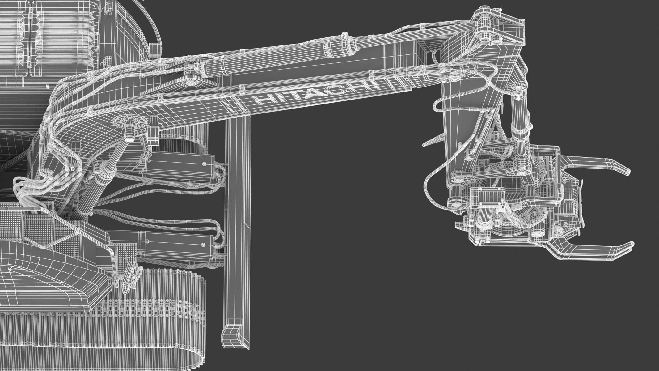 Hitachi ZX135-7 With Custom Arm 3D Model by frezzy