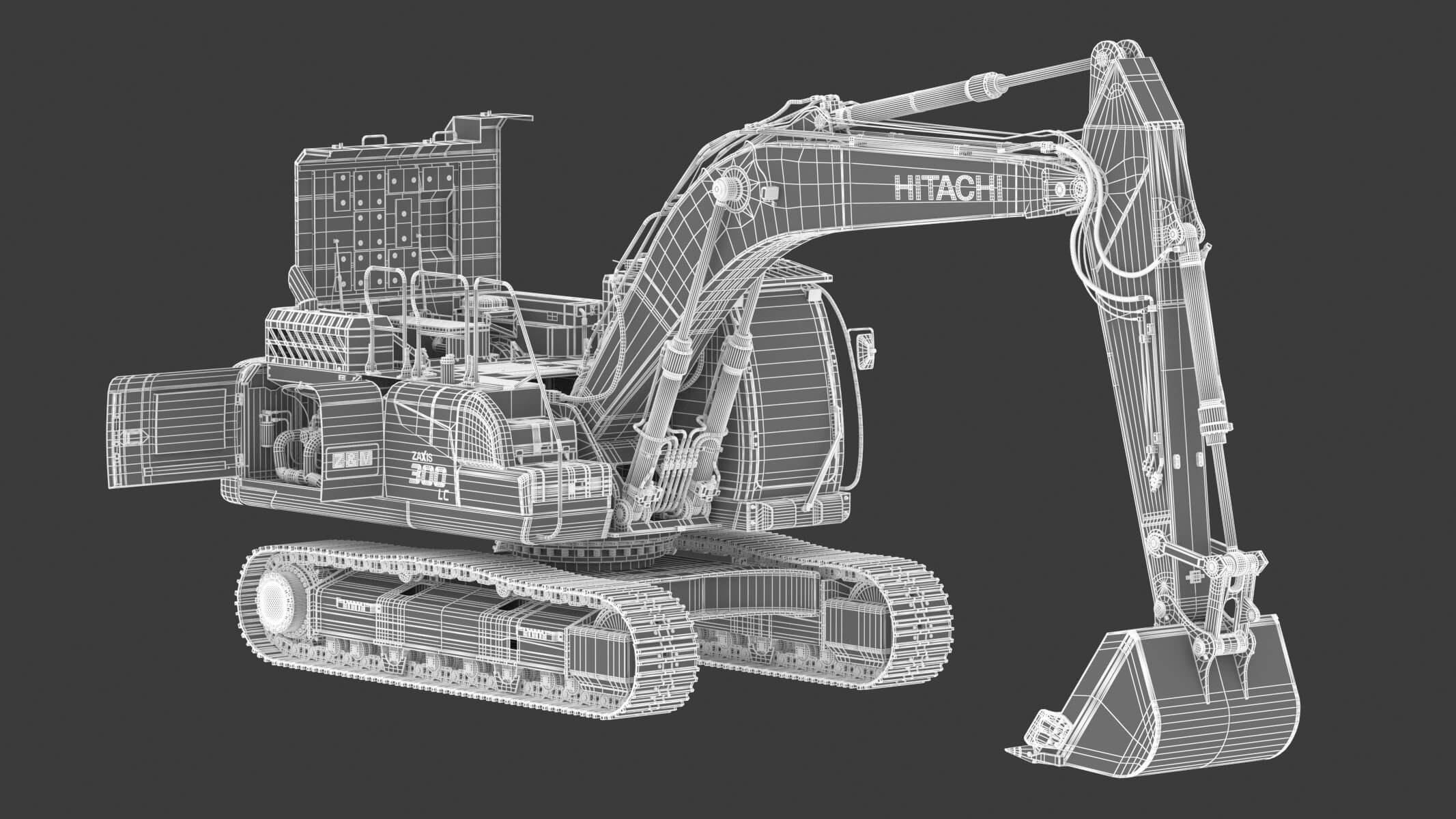 Hitachi ZX300-7 3D Model by frezzy